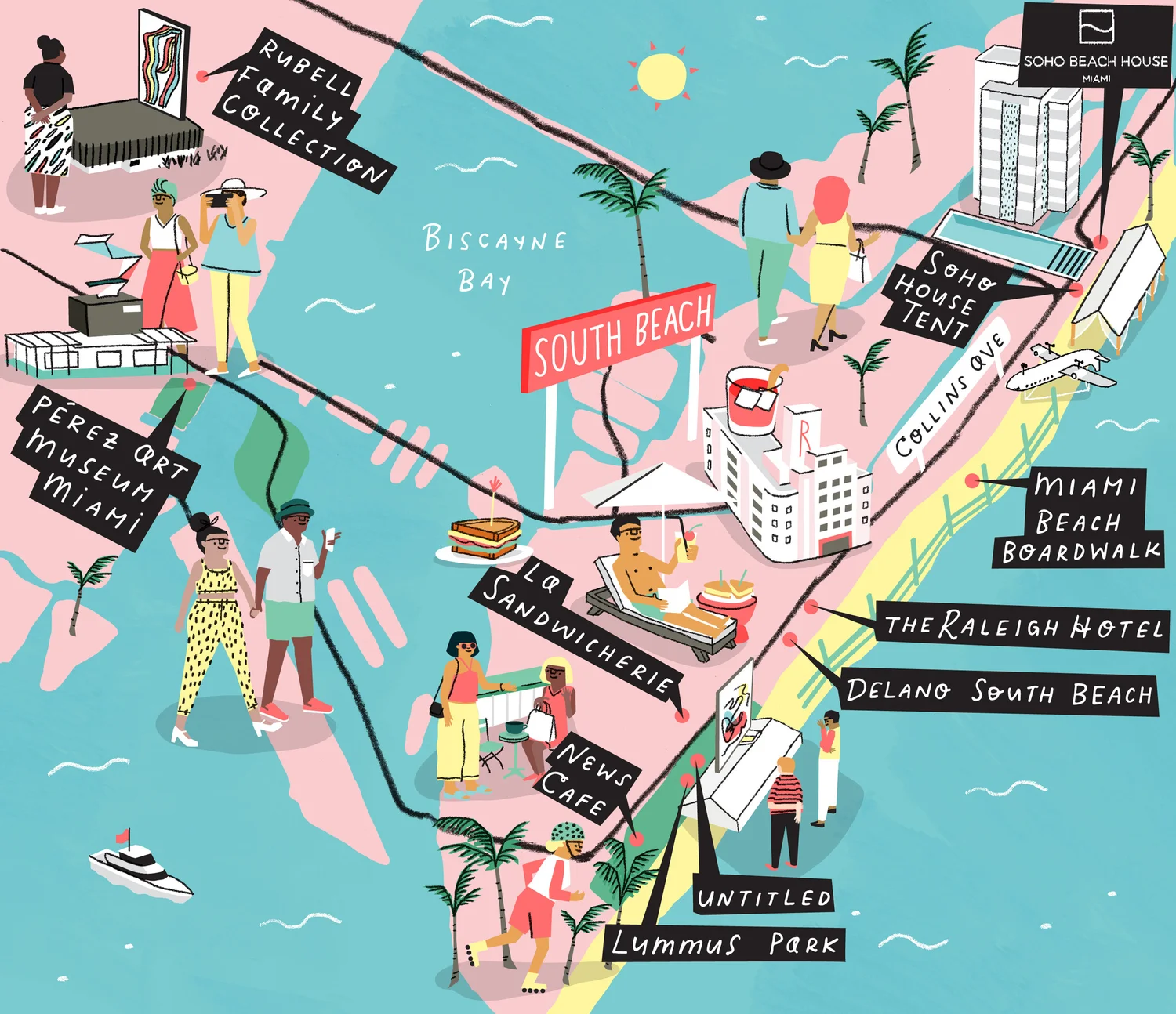 Miami Boardwalk Map