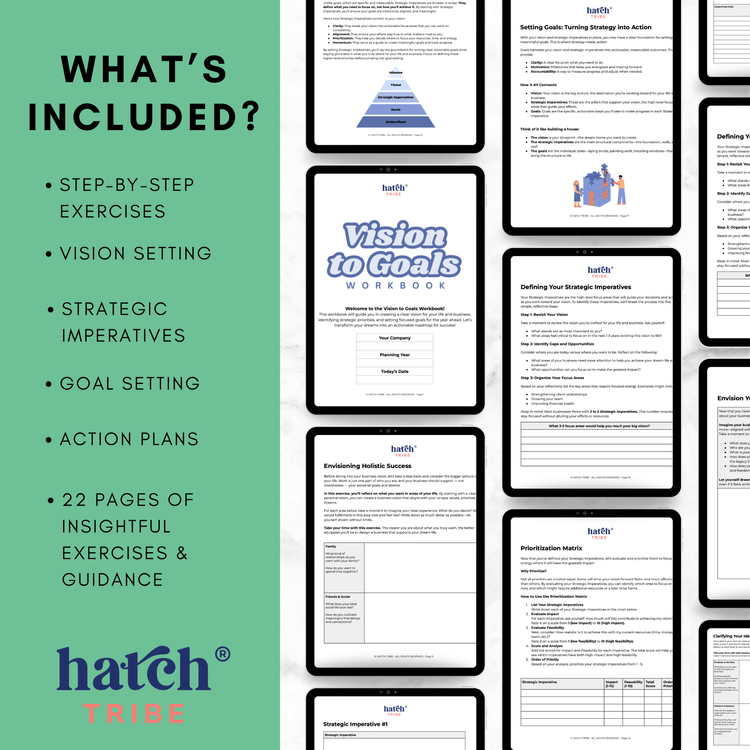 Goal Setting Worksheets | Annual + Quarterly Templates — Hatch Tribe
