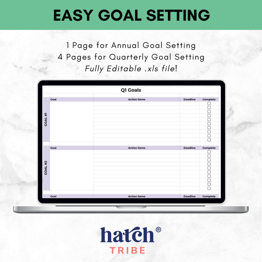 Vision to Goals Workbook - Vision and Goal Setting Template — Hatch Tribe