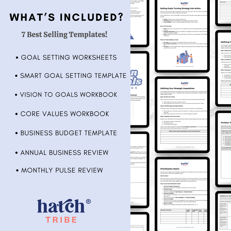 SMART Goal Setting Template: Set + Achieve Your Goals — Hatch Tribe