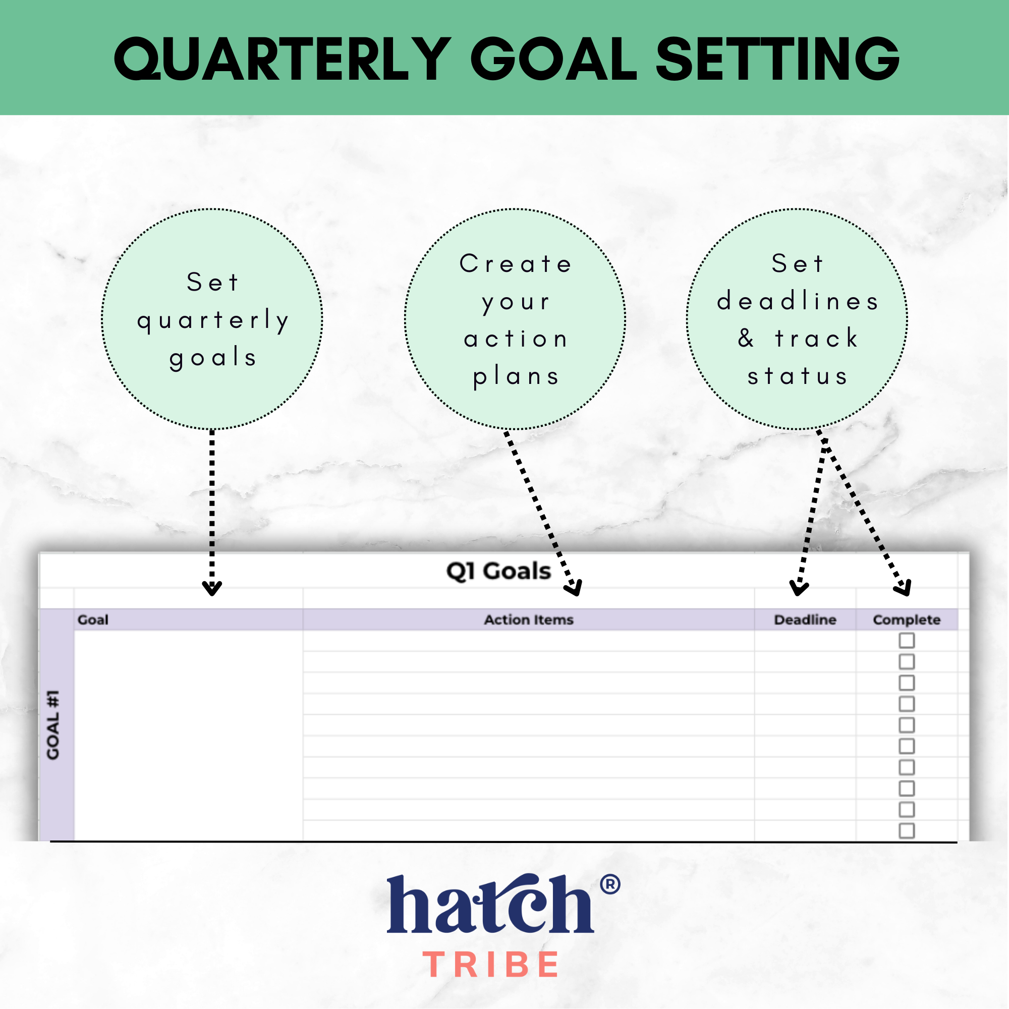 Vision to Goals Workbook - Vision and Goal Setting Template — Hatch Tribe