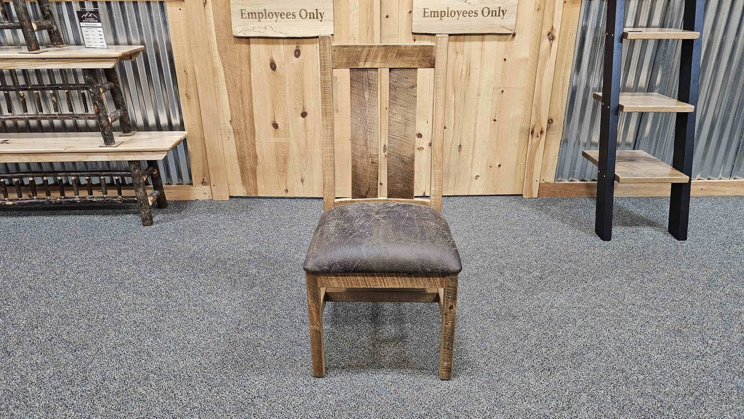 Barnwood Comfort Chair with Padded Seat — EZ Mountain Rustic Furniture