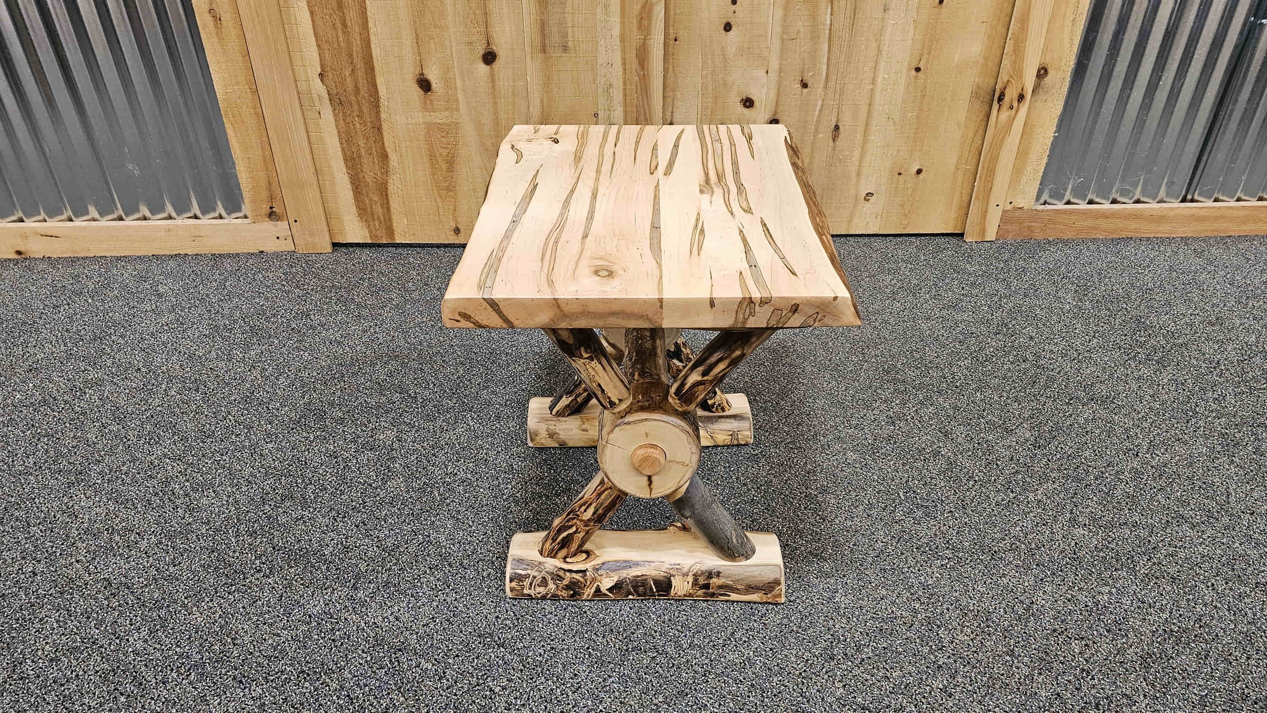 Aspen Wagon Wheel End Table — EZ Mountain Rustic Furniture