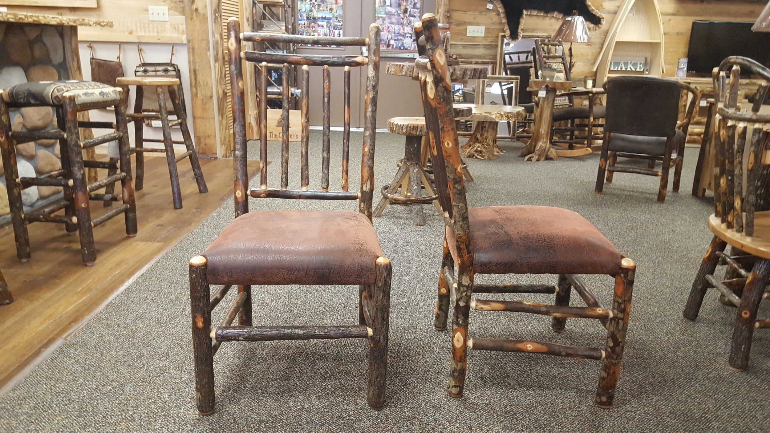 Hickory Medium Stick Back Chair — EZ Mountain Rustic Furniture