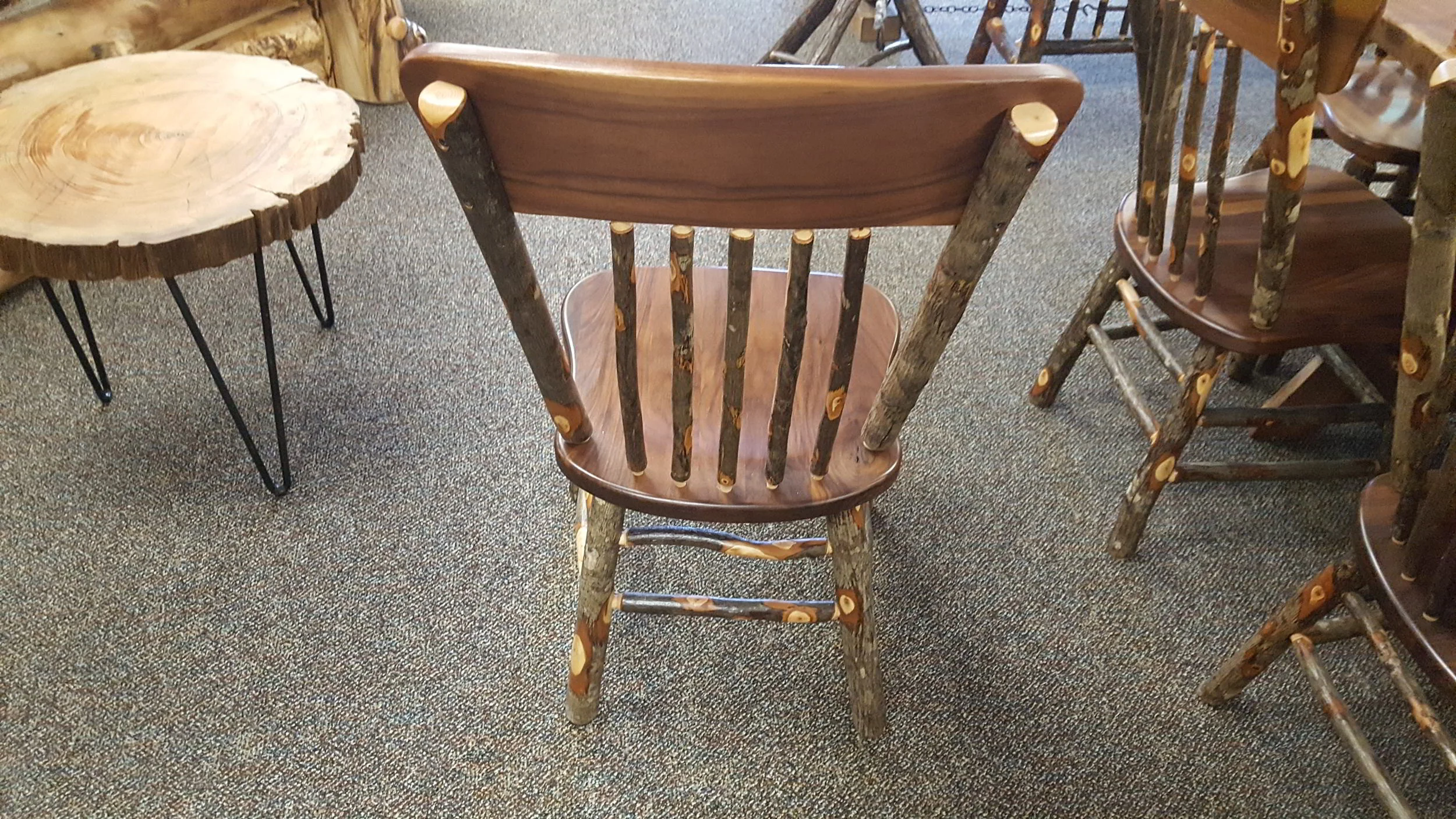 Black Walnut Panel Back Dining Chair — EZ Mountain Rustic Furniture