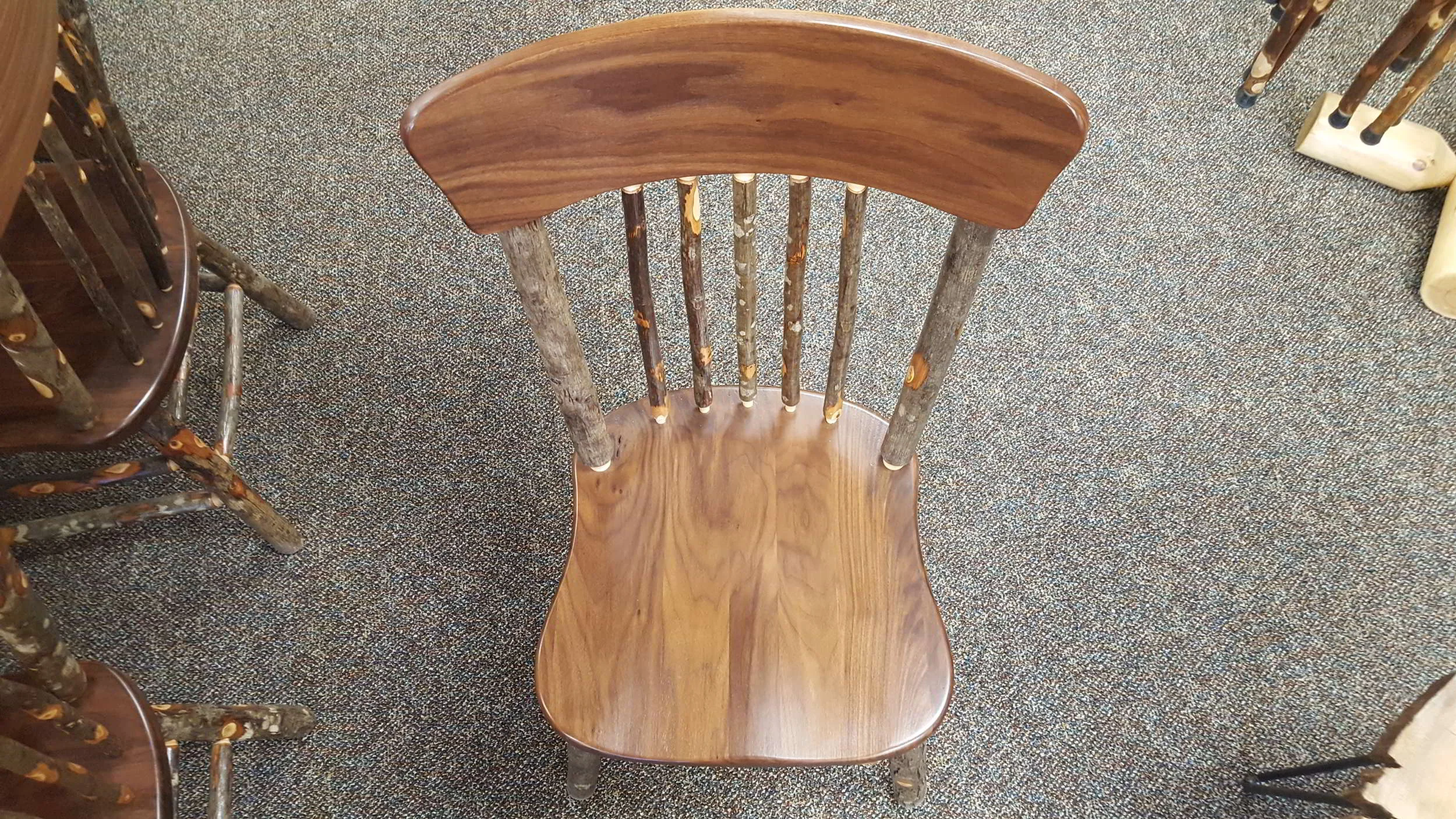 Black Walnut Panel Back Dining Chair — EZ Mountain Rustic Furniture