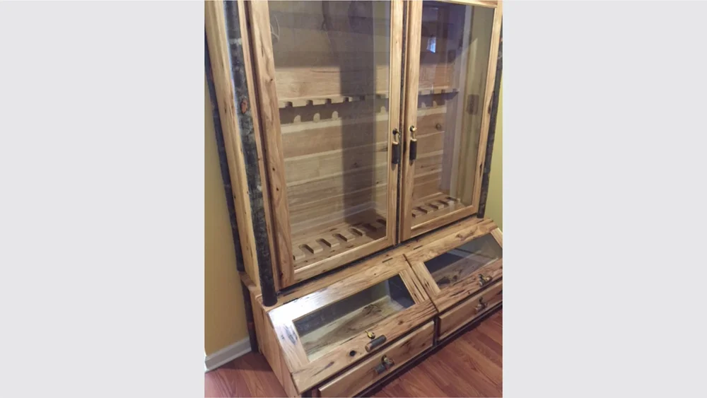 Rustic Wood Gun Cabinets Vintage Wooden Gun Cabinet With Skeleton Keys