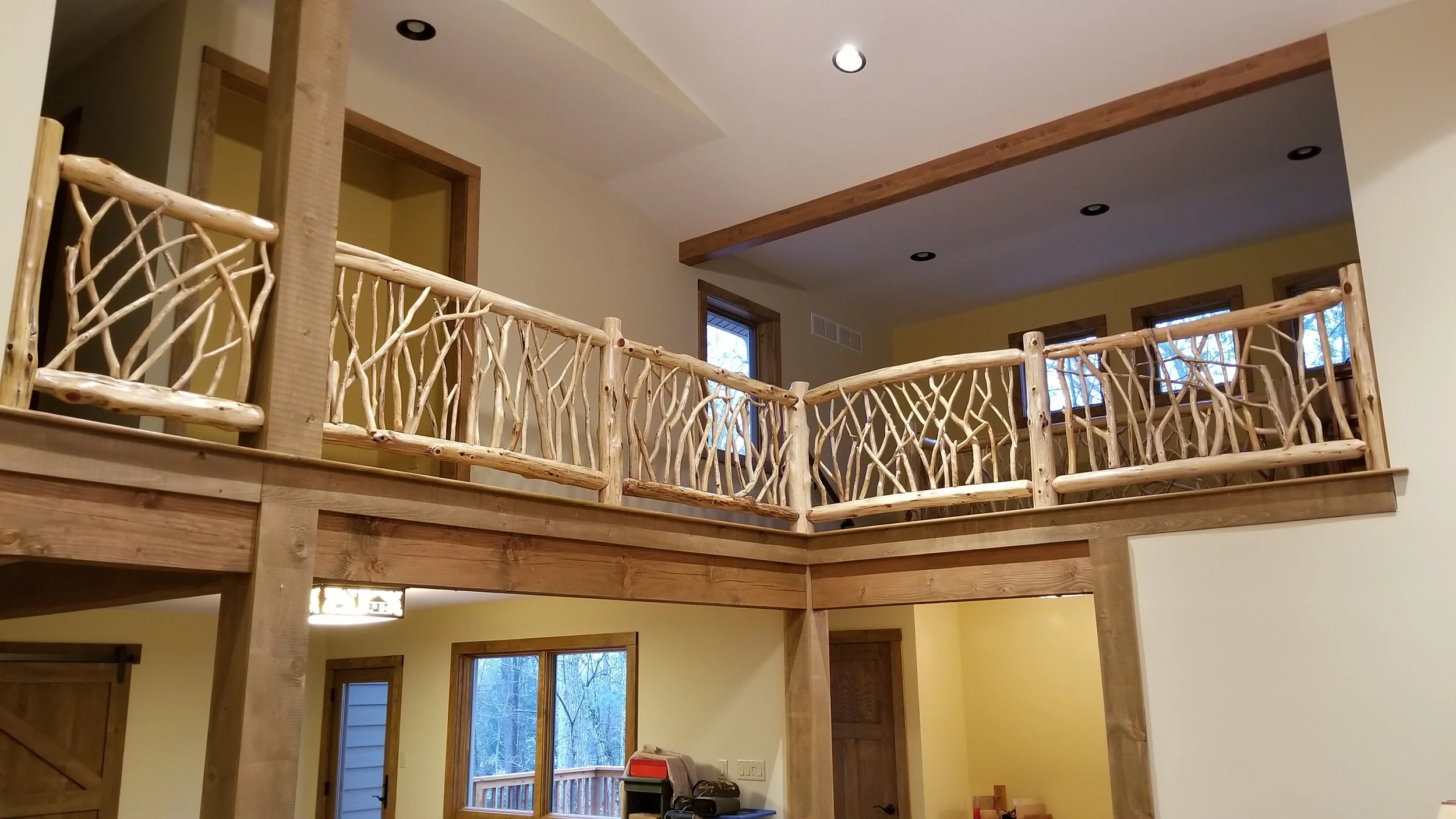 Red Cedar Twig Log Railing — EZ Mountain Rustic Furniture
