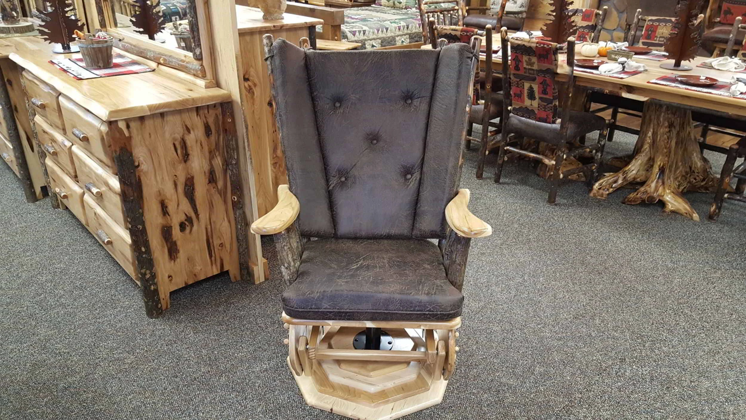 Rustic Log Living Room Furniture in the Poconos — EZ Mountain Rustic ...