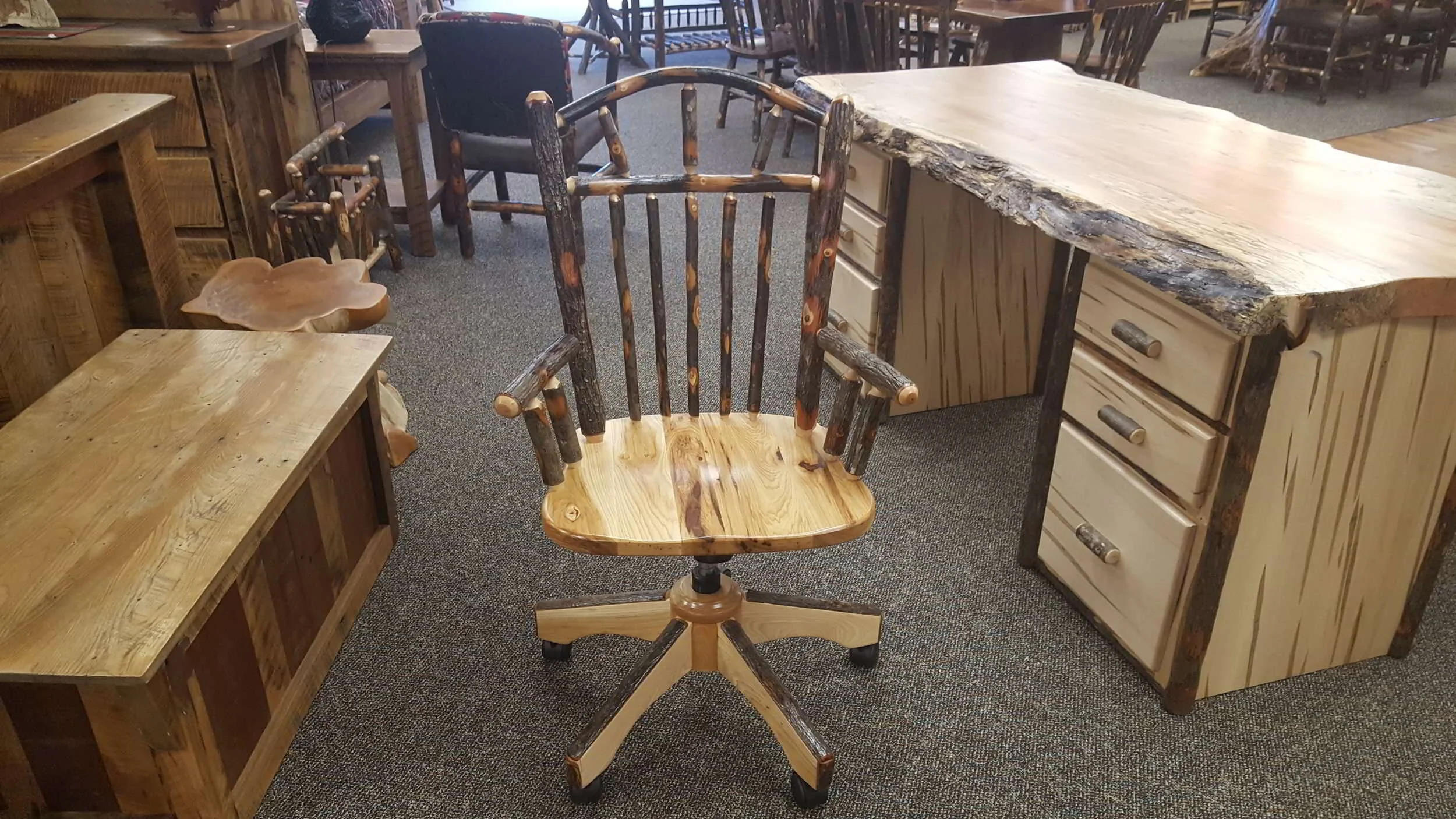 Rustic Office Chairs | Quality Office Furniture — EZ Mountain Rustic ...