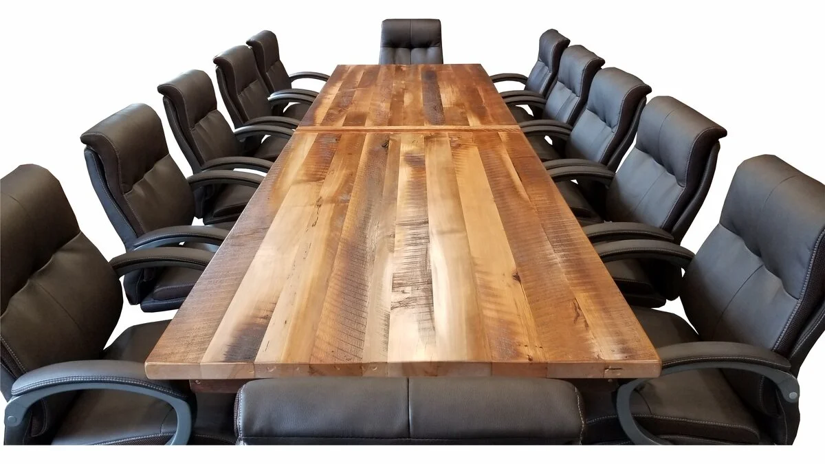 Barnwood Conference Table — EZ Mountain Rustic Furniture