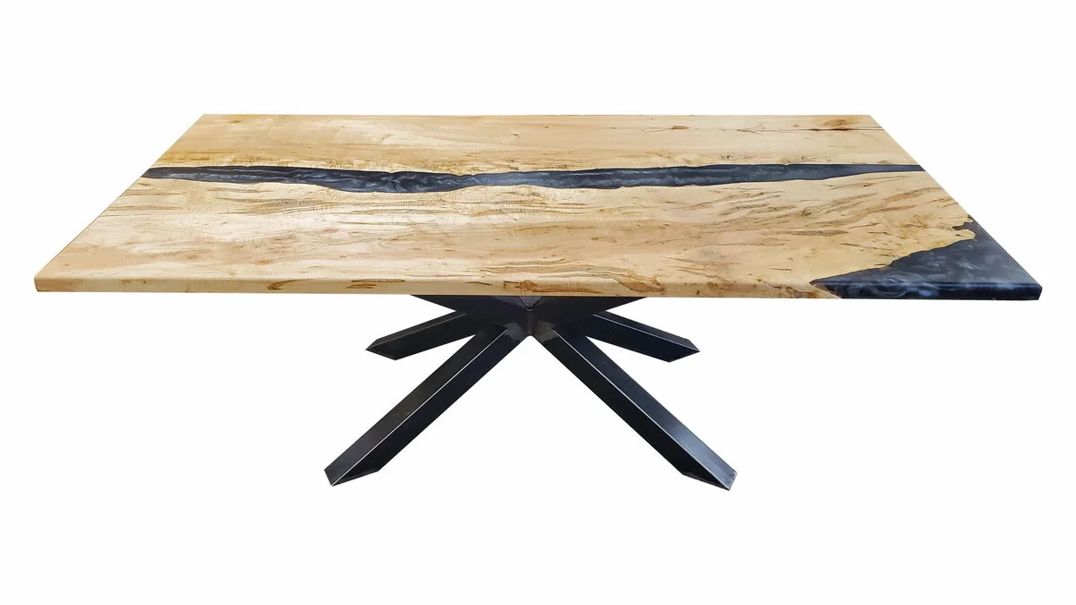 Maple Slab Desk with Stump Base — EZ Mountain Rustic Furniture