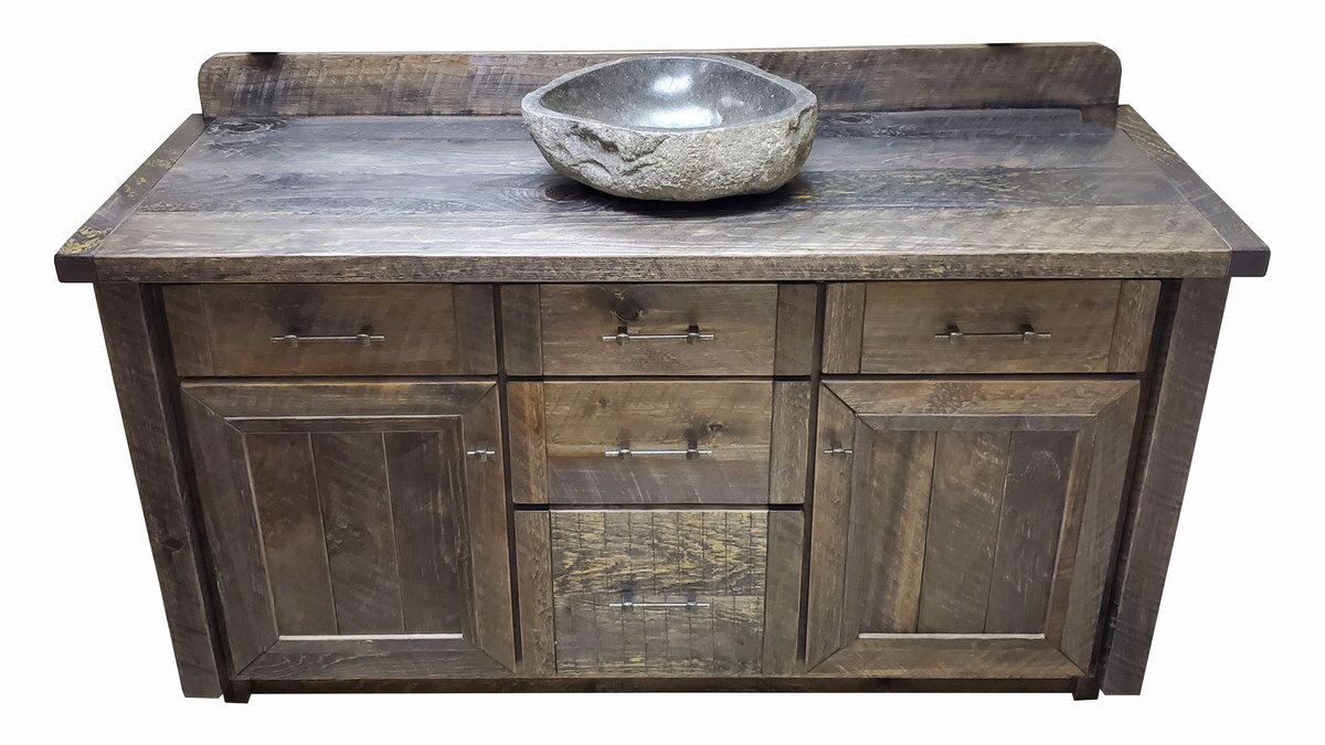 Rustic Log Bathroom Vanities | Quality Bathroom Furniture — EZ Mountain ...
