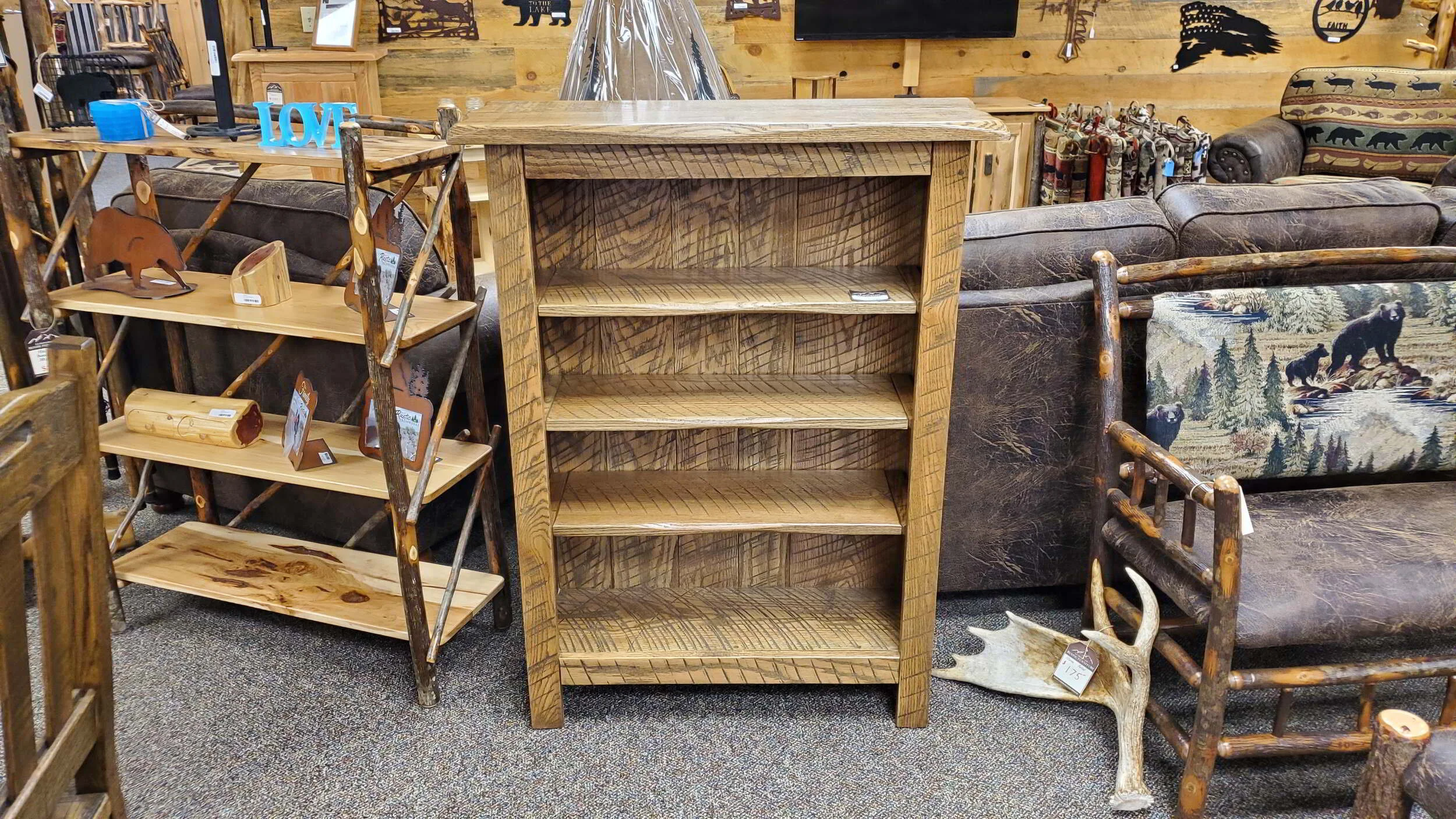 Oak Bookcase — EZ Mountain Rustic Furniture