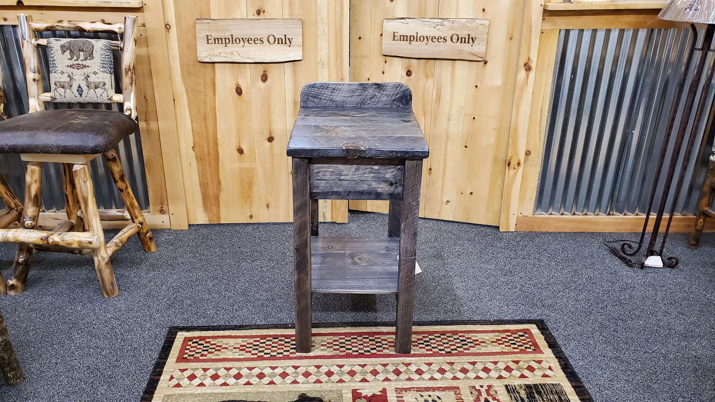 Timber Frame Open Vanity — EZ Mountain Rustic Furniture