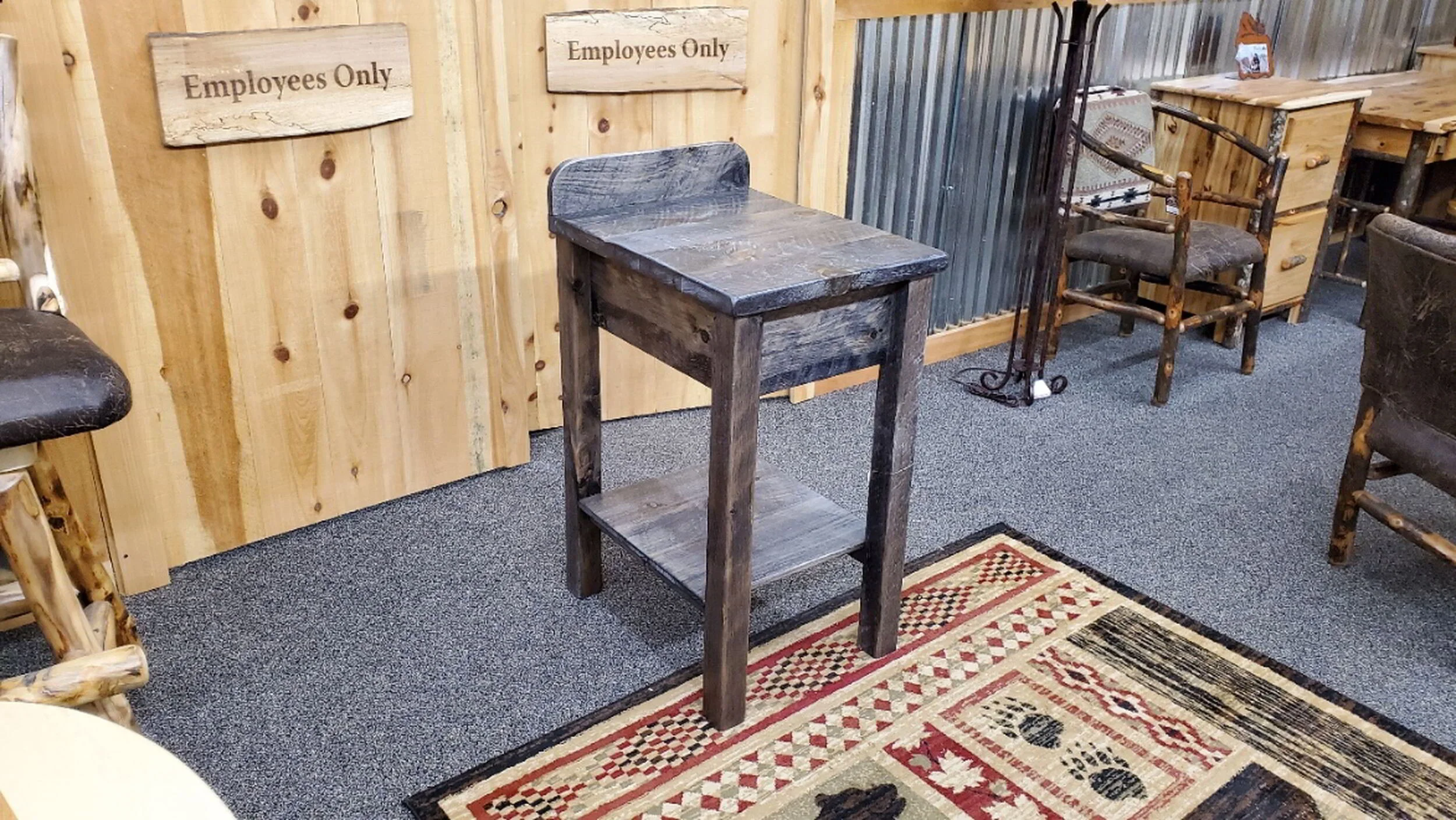 Timber Frame Open Vanity — EZ Mountain Rustic Furniture