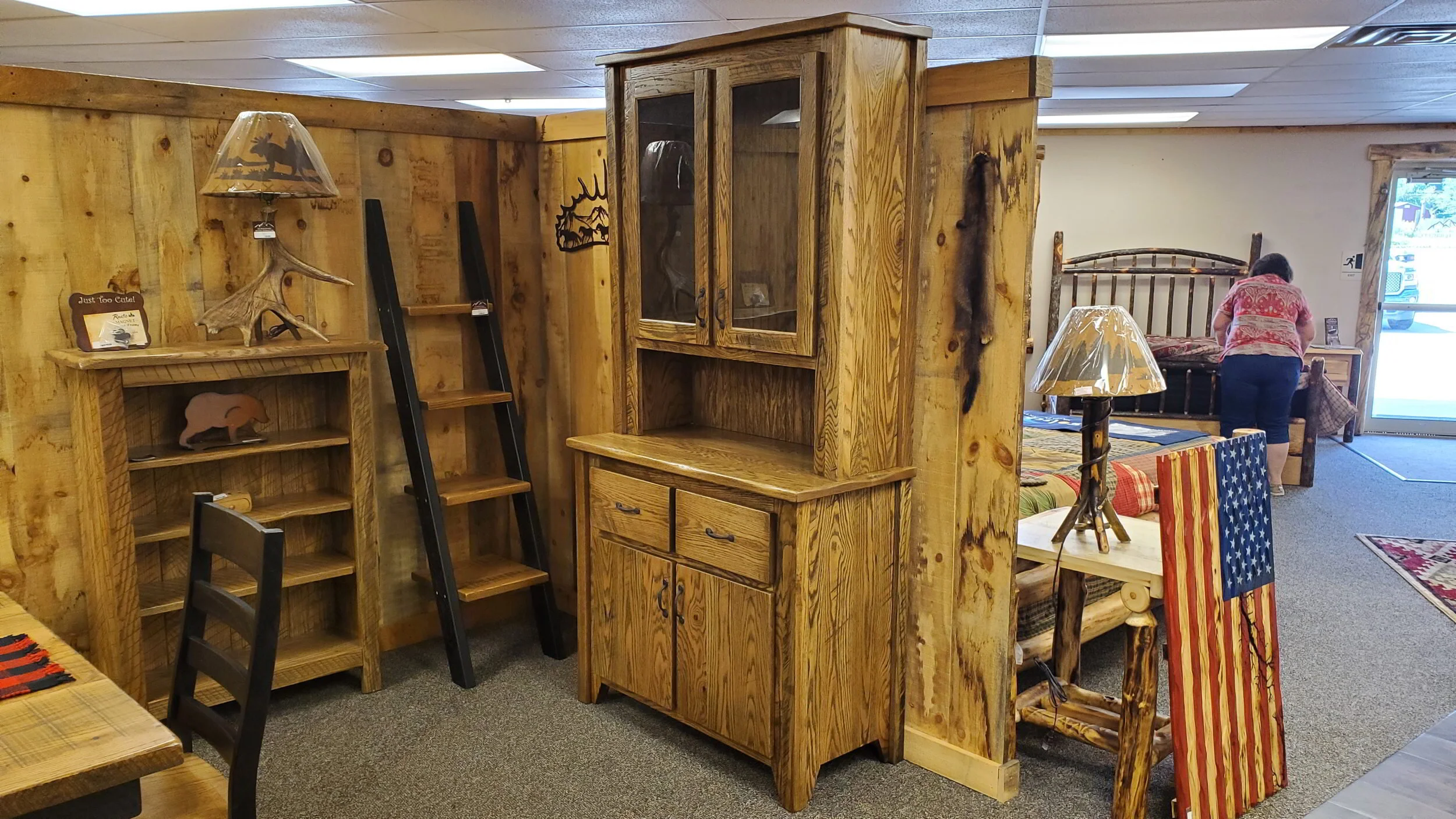 Rough Sawn Oak Dining Hutch — EZ Mountain Rustic Furniture