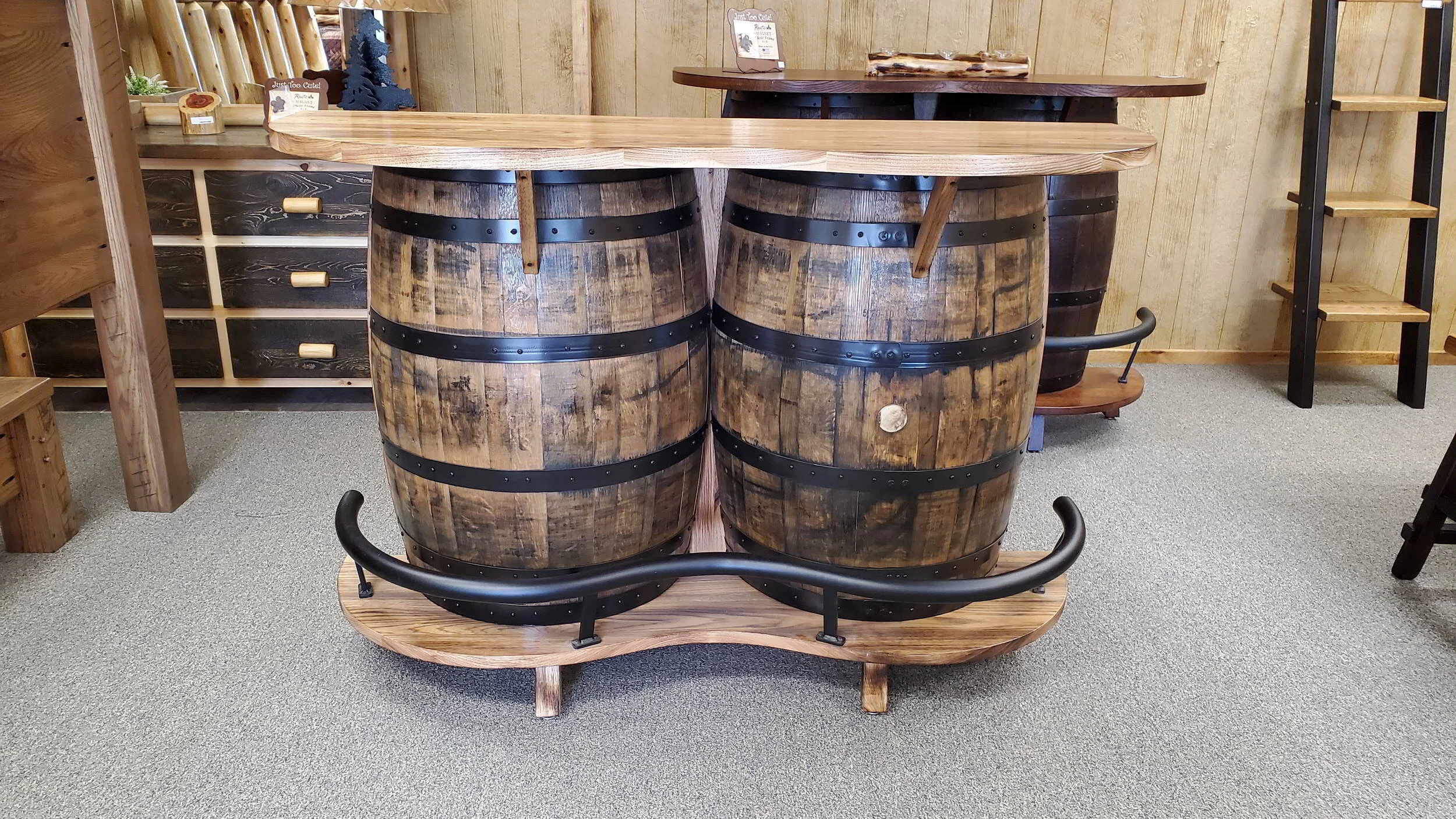 Barrel Bar — EZ Mountain Rustic Furniture
