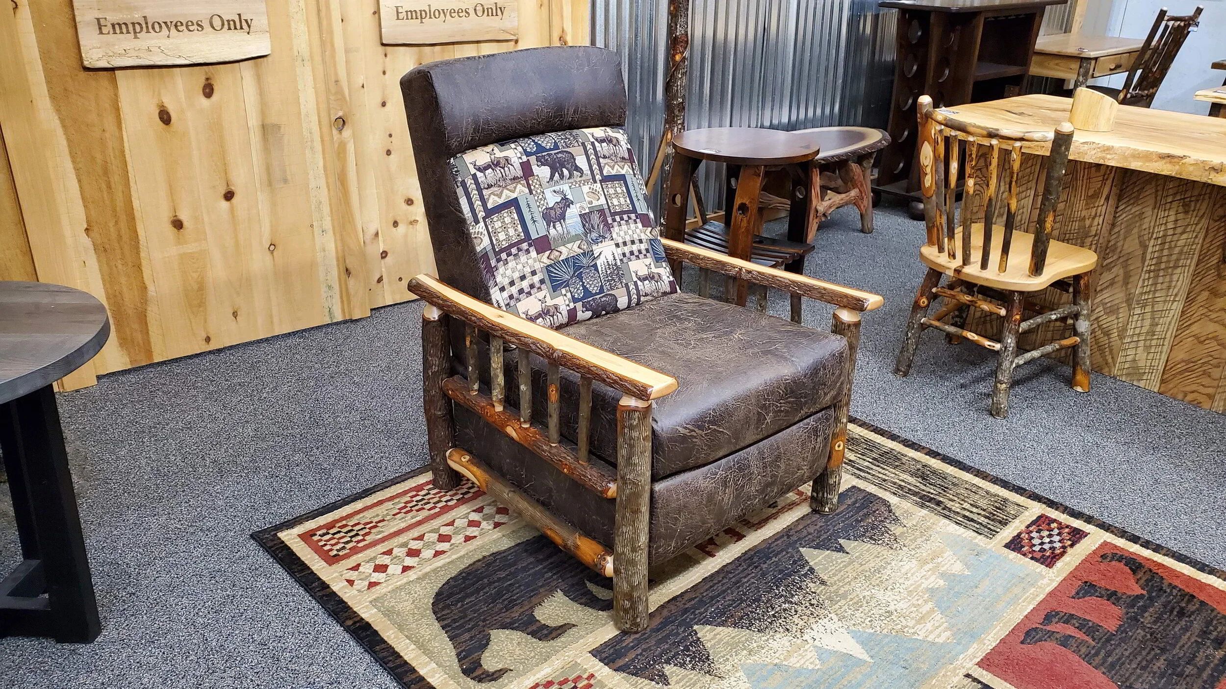 Hickory Tilt-Back Recliner — EZ Mountain Rustic Furniture