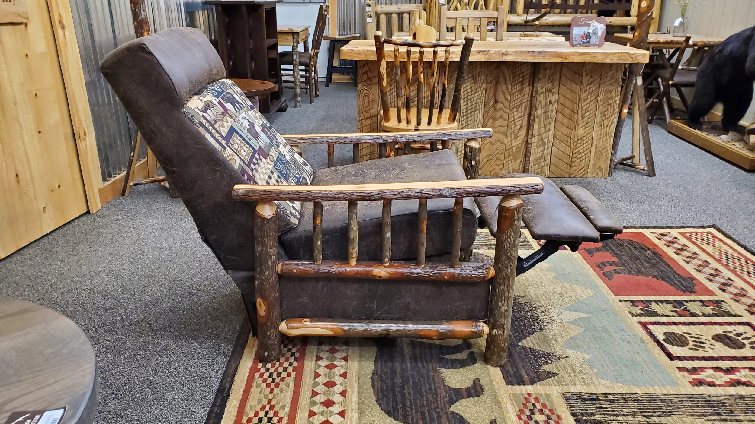 Hickory Tilt-Back Recliner — EZ Mountain Rustic Furniture