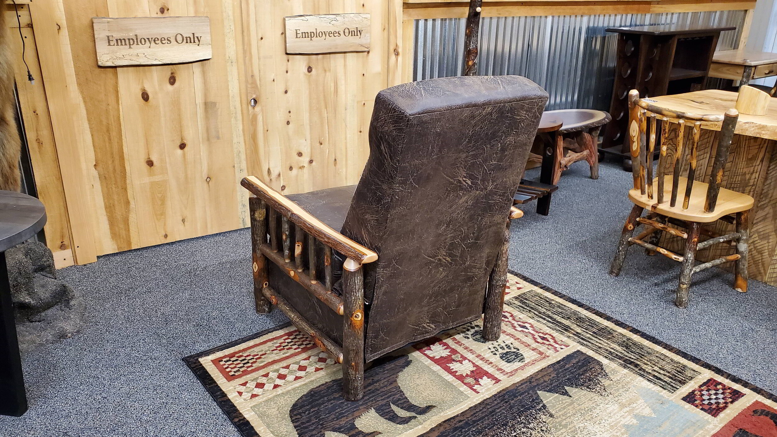 Hickory Tilt-Back Recliner — EZ Mountain Rustic Furniture