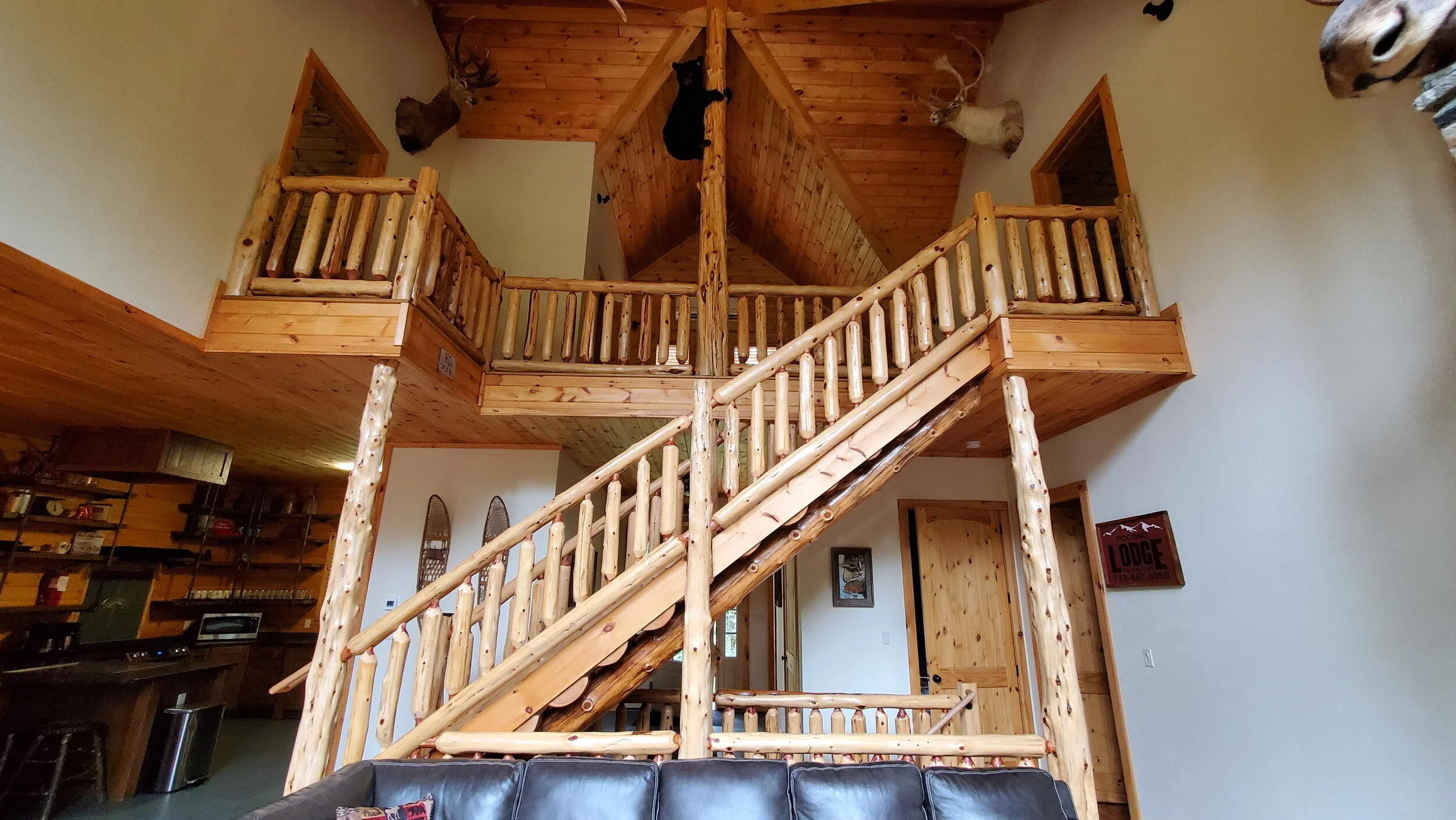 Red Cedar Log Railing — EZ Mountain Rustic Furniture