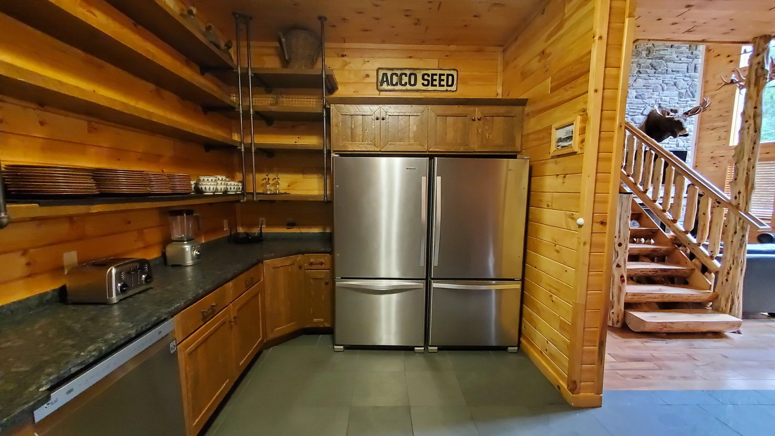 Timber Frame Kitchen Cabinets — EZ Mountain Rustic Furniture