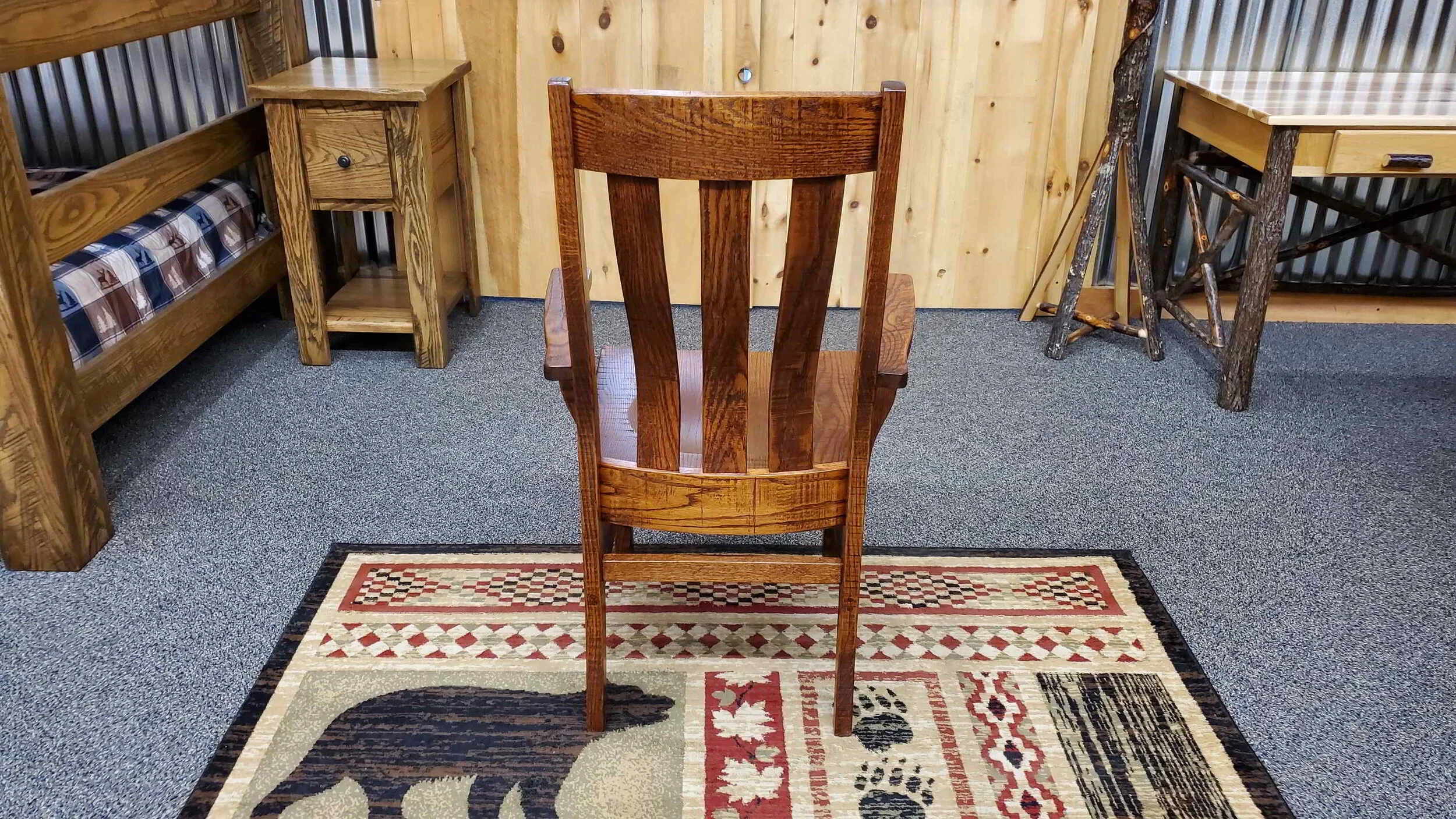 Rough Cut Oak Comfort Dining Chair — EZ Mountain Rustic Furniture