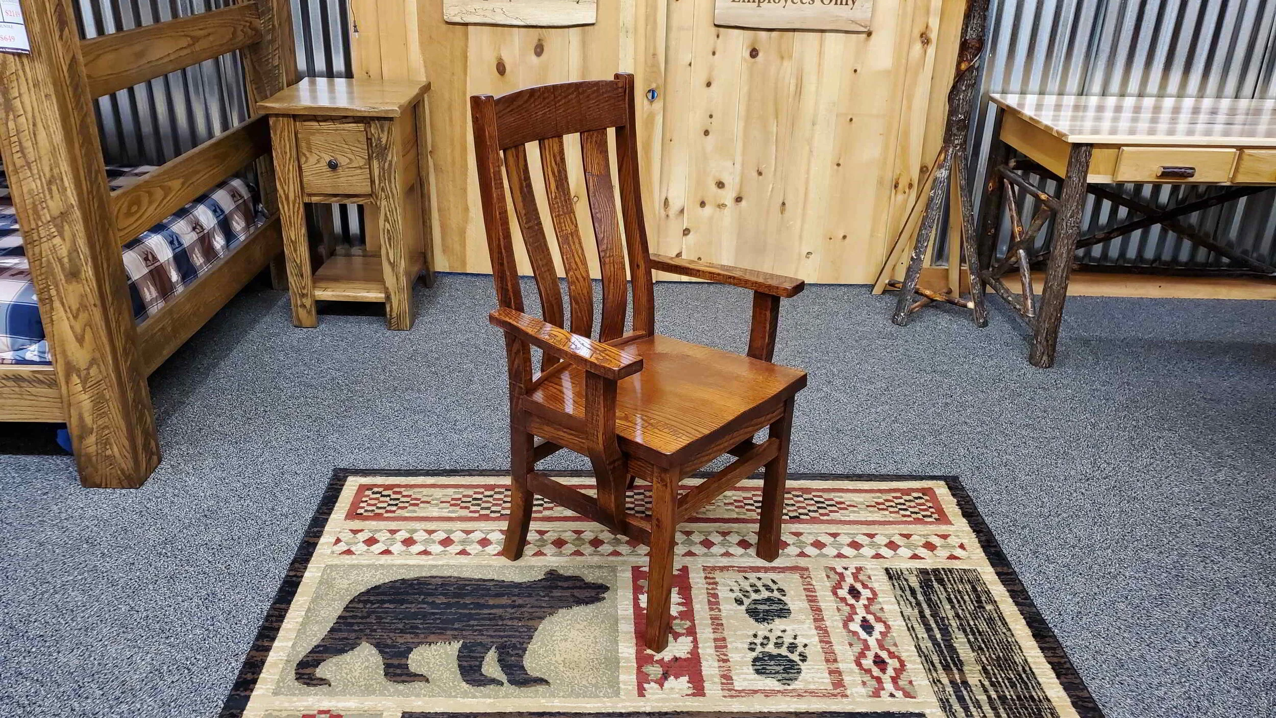 Rough Cut Oak Comfort Dining Chair — EZ Mountain Rustic Furniture
