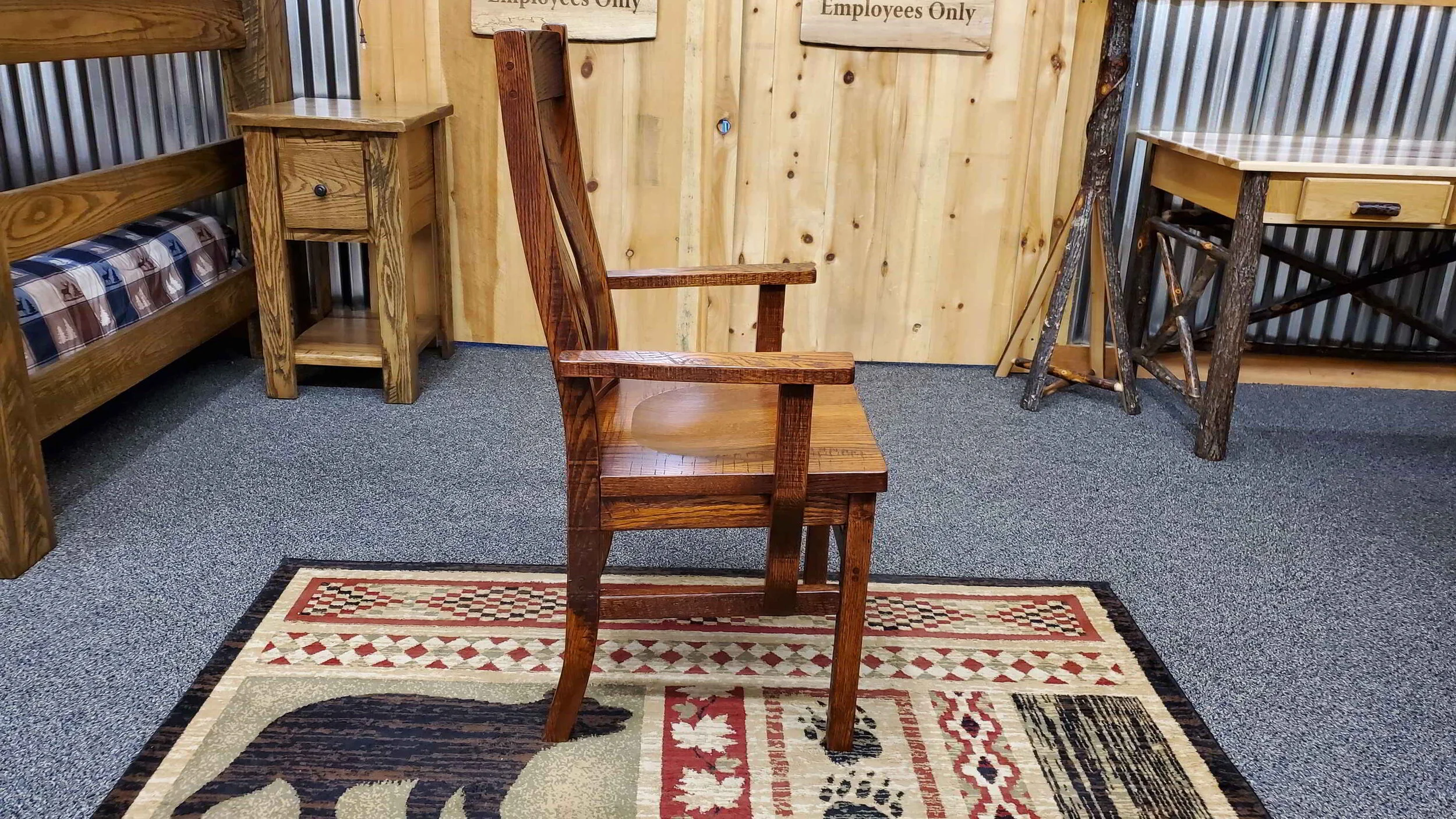 Rough Cut Oak Comfort Dining Chair — EZ Mountain Rustic Furniture