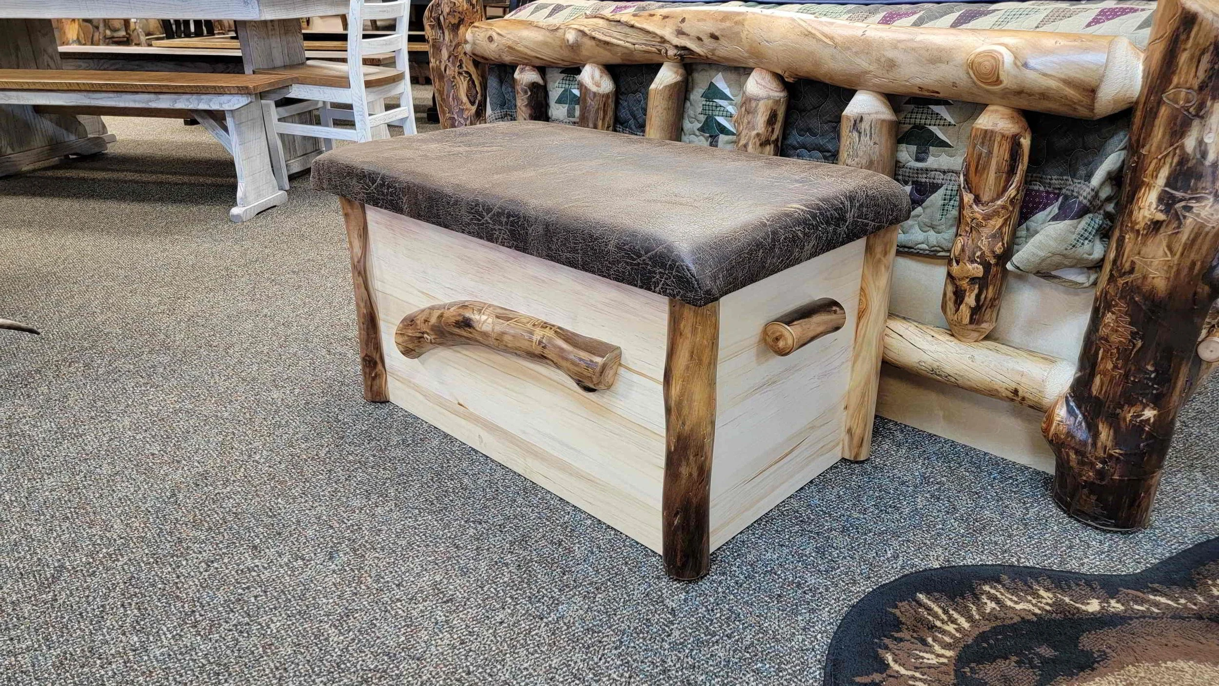Aspen Log Blanket Chest — EZ Mountain Rustic Furniture