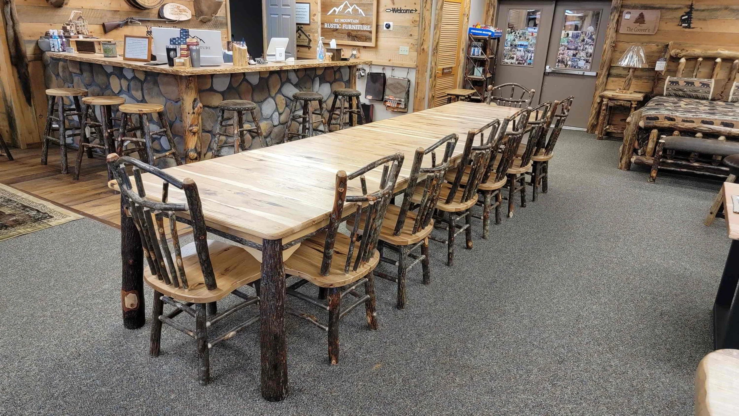 Hickory Extension Dining Table — EZ Mountain Rustic Furniture