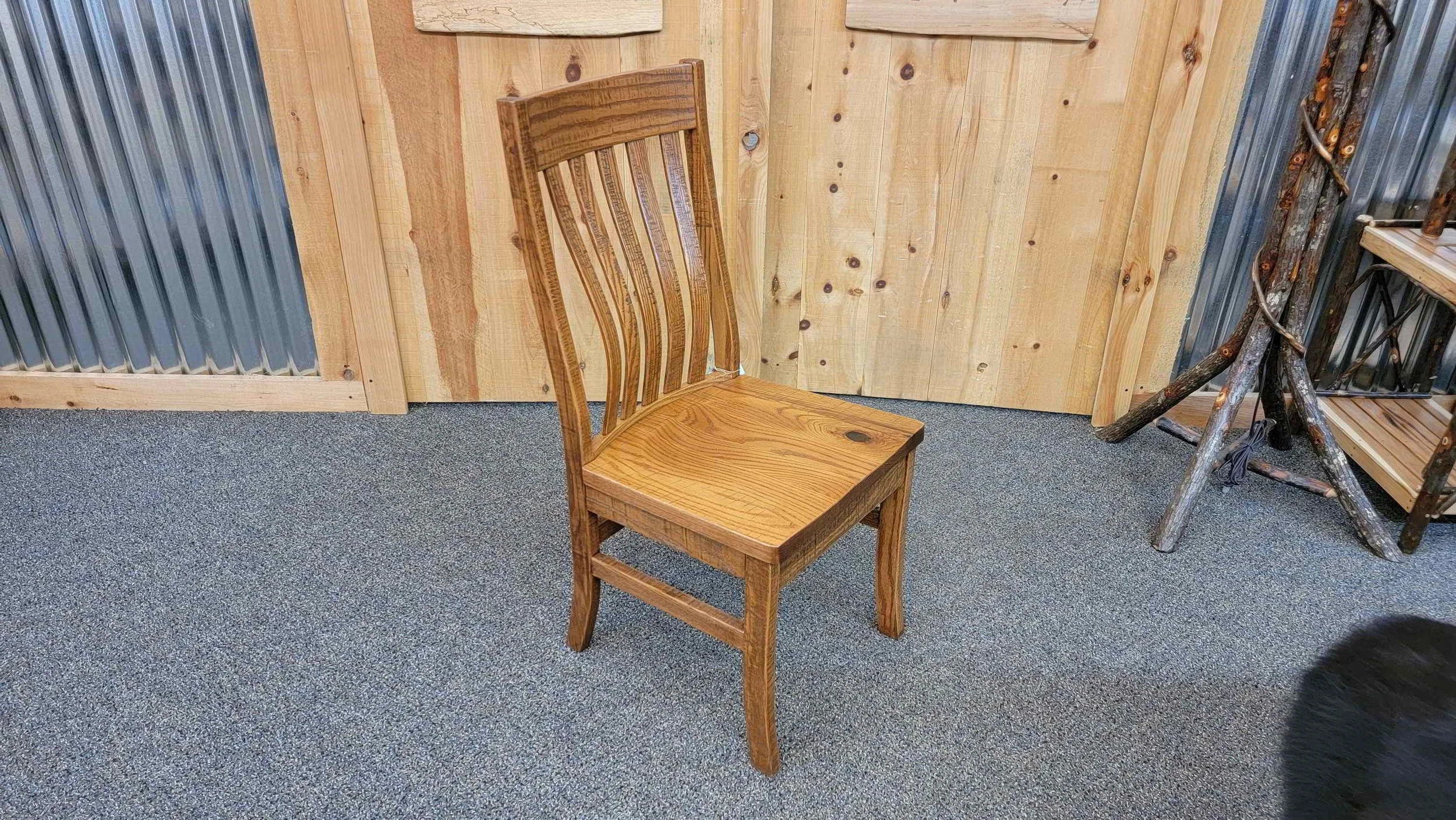 Rough Cut Oak Nashville Dining Chair — EZ Mountain Rustic Furniture