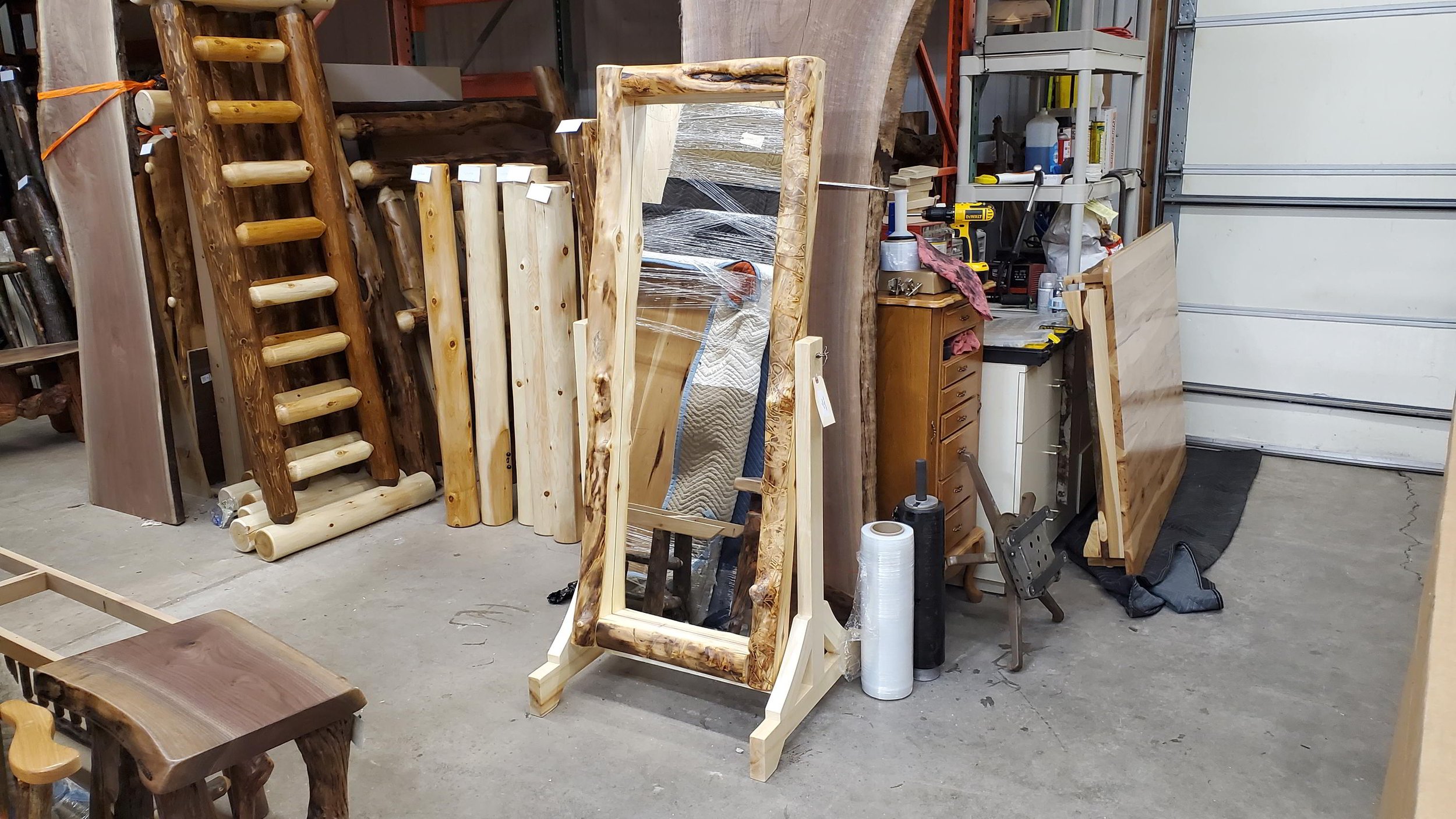 Aspen Tilt Floor Mirror — EZ Mountain Rustic Furniture