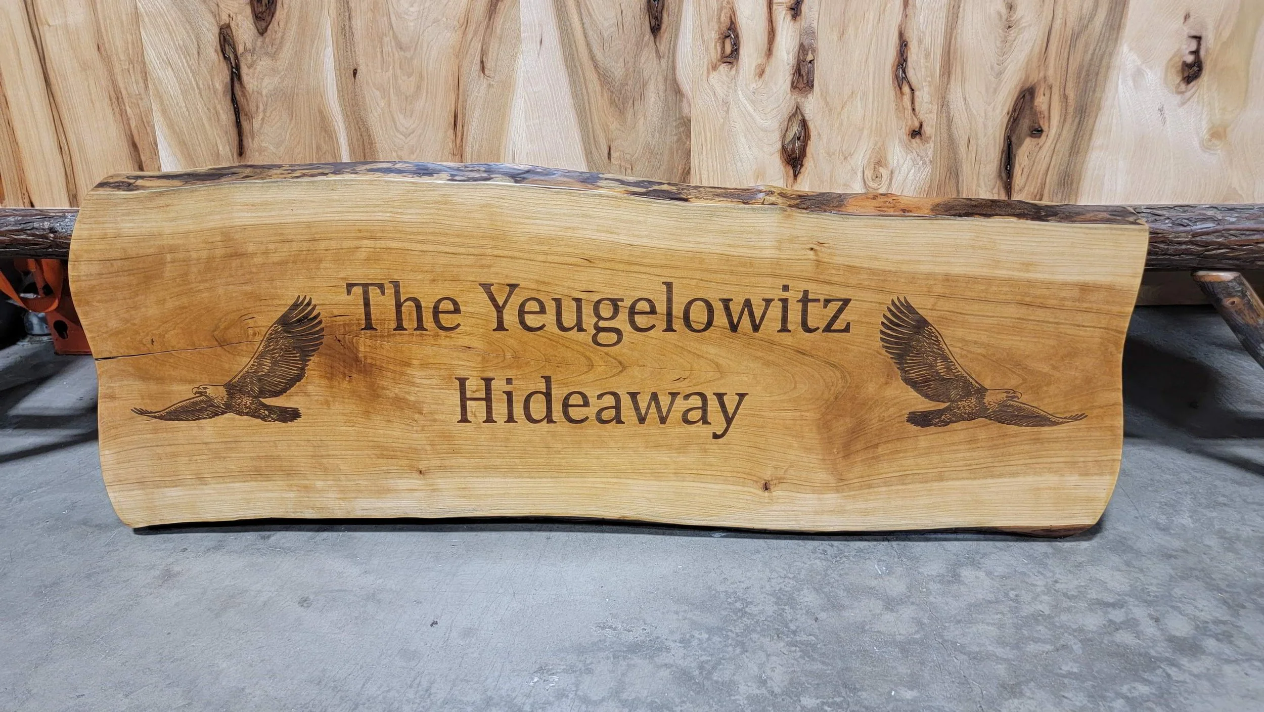 Custom Wood or Glass Engraving — EZ Mountain Rustic Furniture
