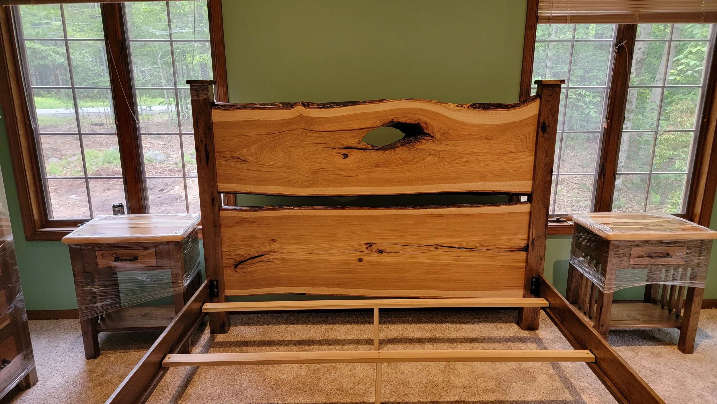 Hickory Slab Bed — EZ Mountain Rustic Furniture