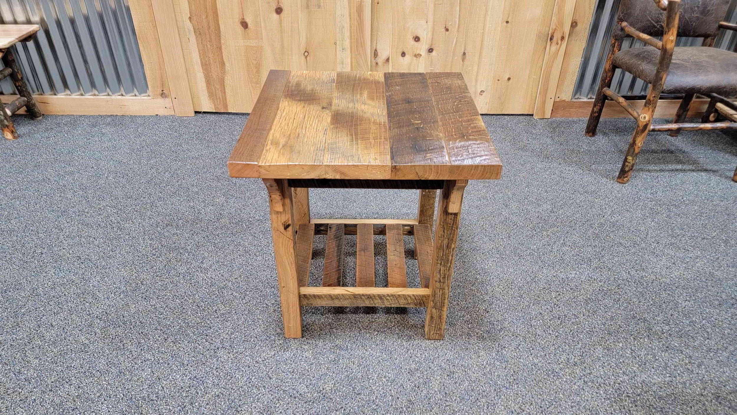 Barnwood 22" x 22" End Table — EZ Mountain Rustic Furniture