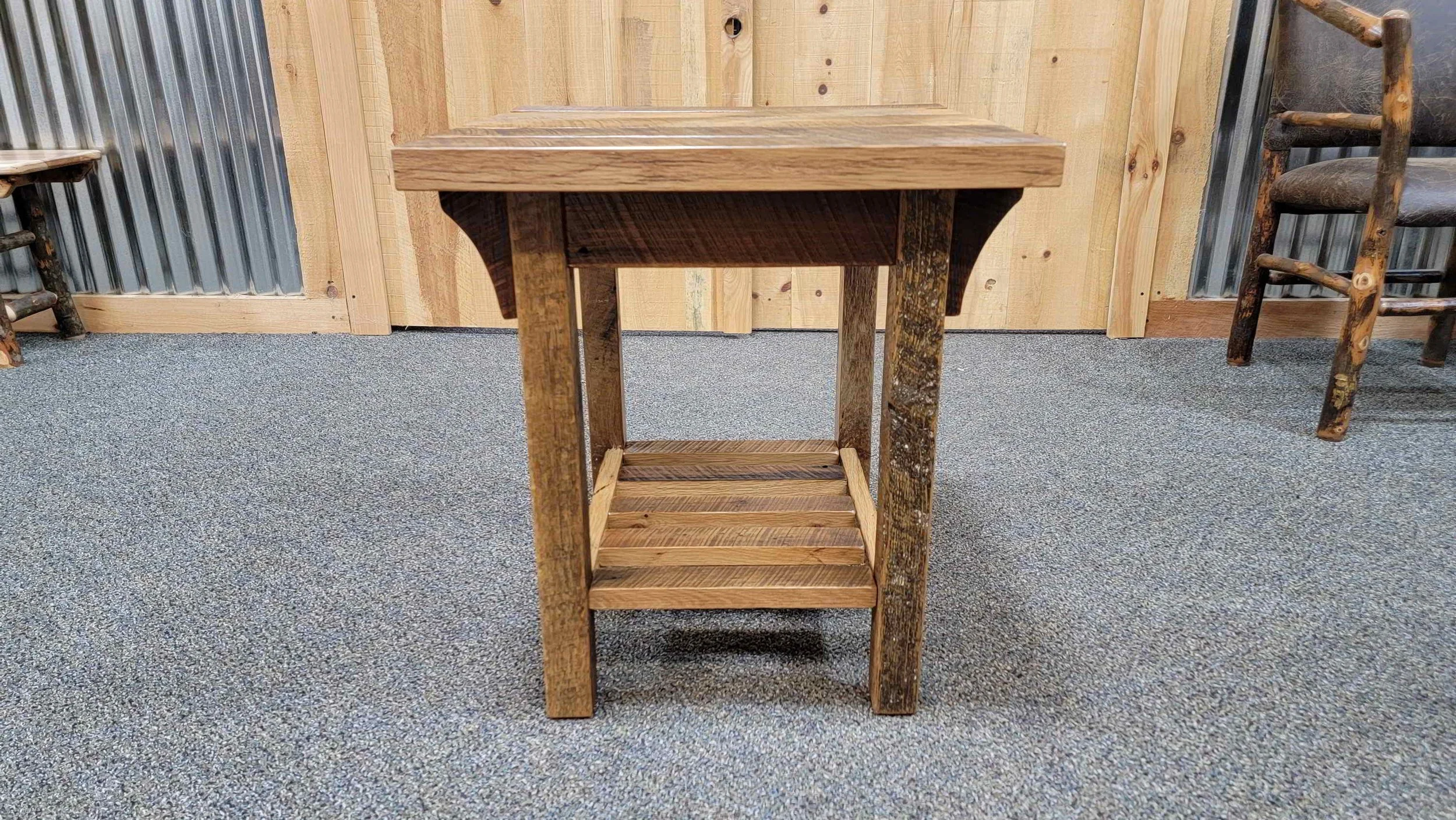 Barnwood 22" x 22" End Table — EZ Mountain Rustic Furniture