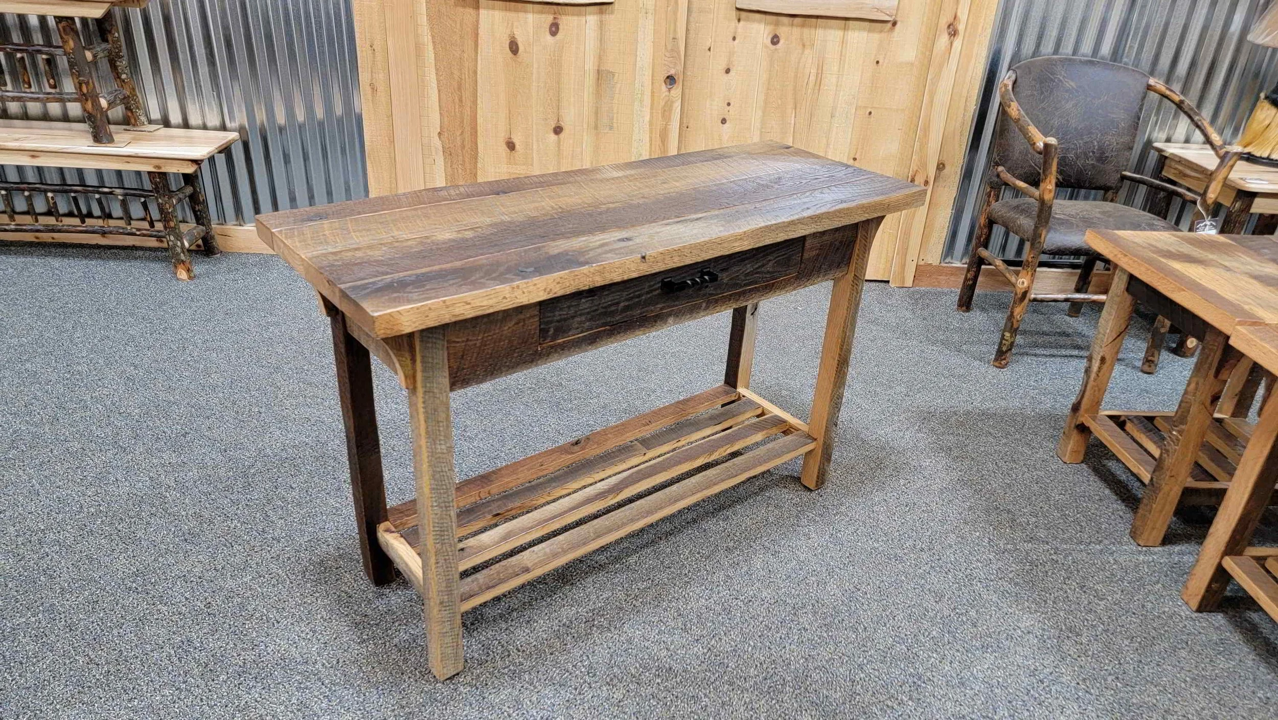 Barnwood Yellowstone Sofa Table — EZ Mountain Rustic Furniture