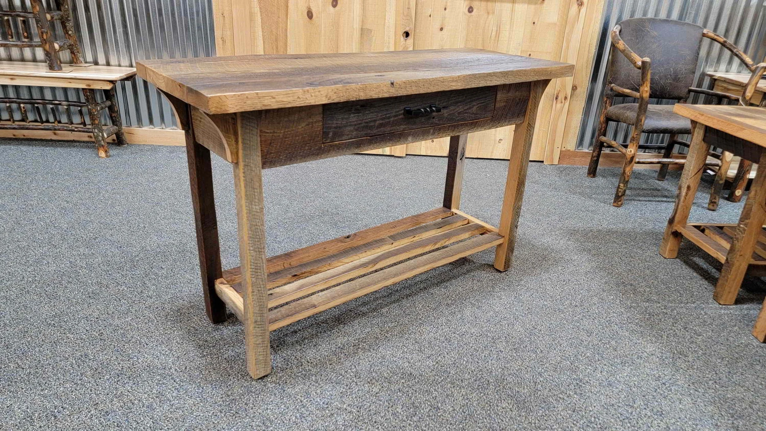 Barnwood Yellowstone Sofa Table — EZ Mountain Rustic Furniture