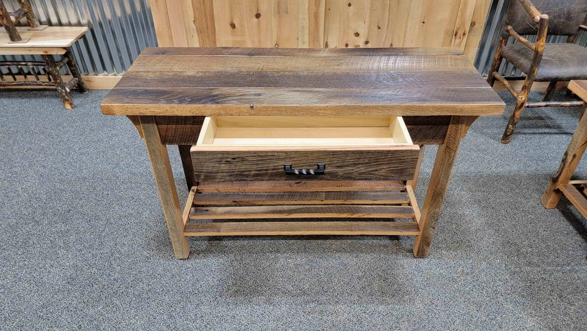 Barnwood Yellowstone Sofa Table — EZ Mountain Rustic Furniture