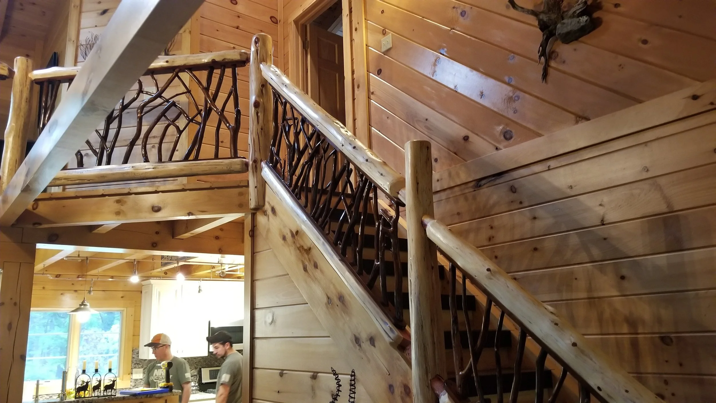 Rustic Log & Timber Railing — EZ Mountain Rustic Furniture