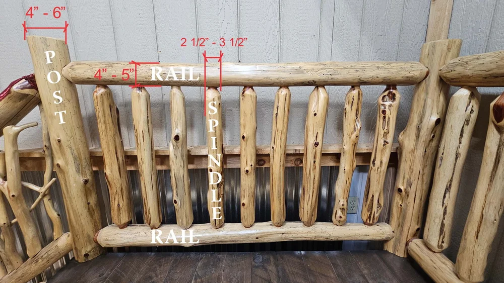 Log Railing By the Foot — EZ Mountain Rustic Furniture