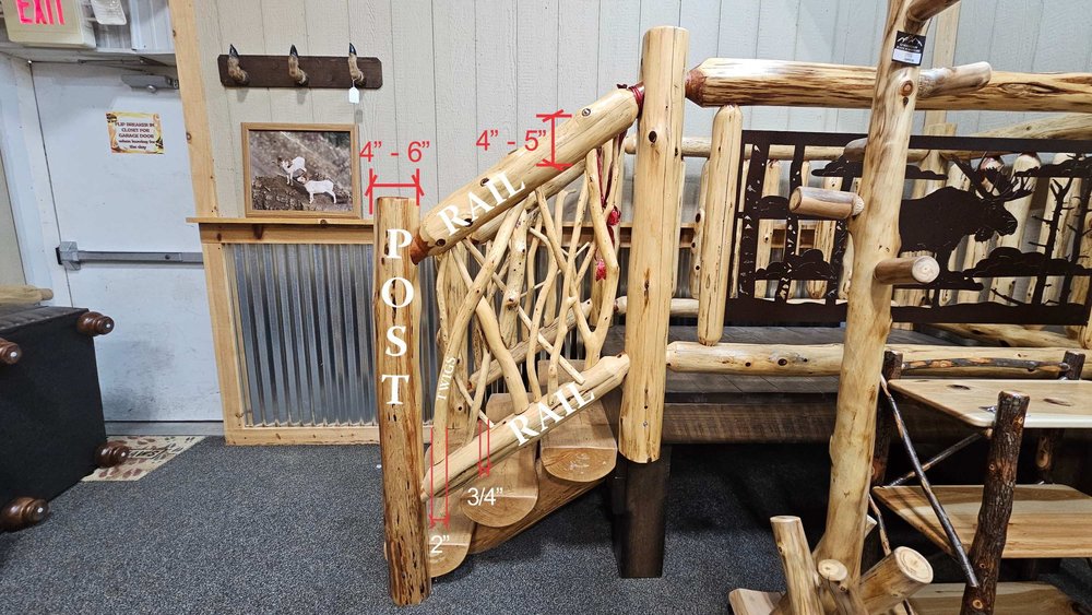 Log Railing By the Foot — EZ Mountain Rustic Furniture