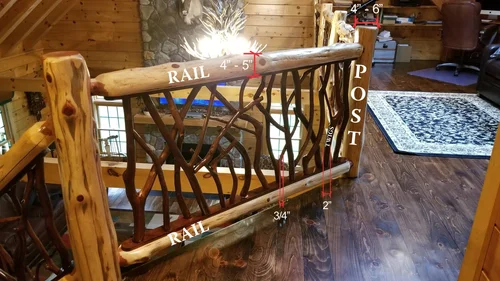 Log Railing By the Foot — EZ Mountain Rustic Furniture