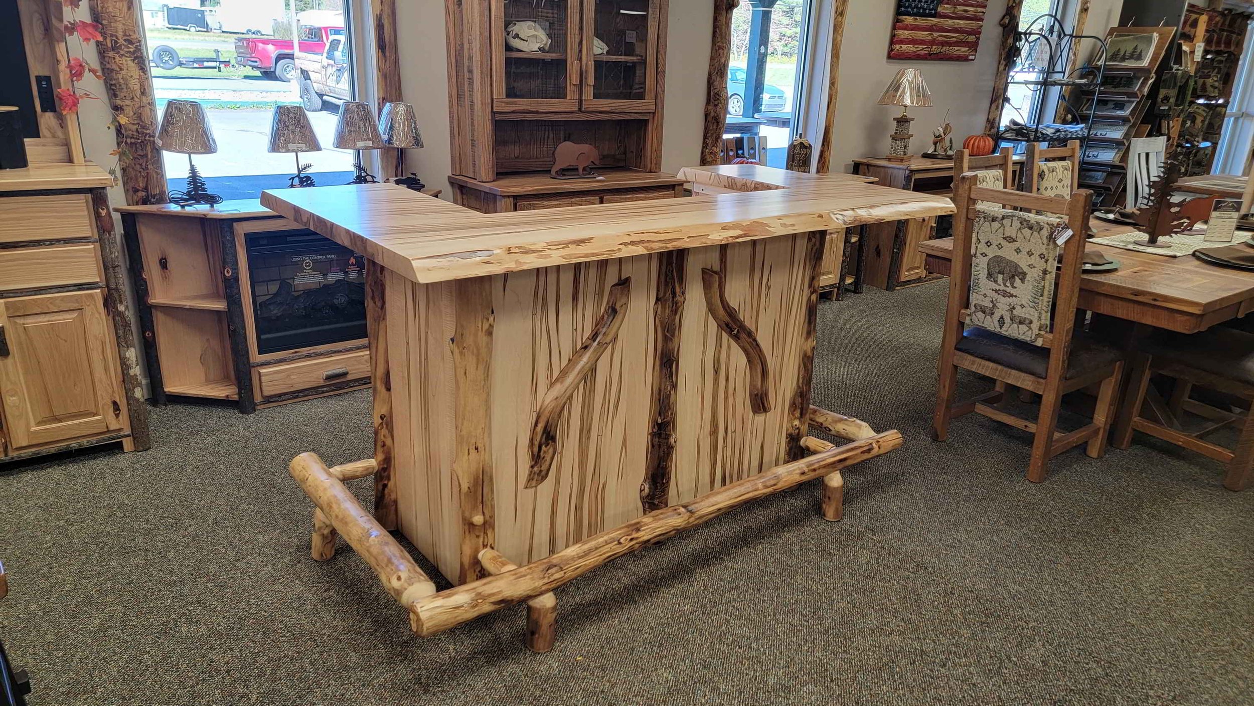 Aspen Log Bar — EZ Mountain Rustic Furniture