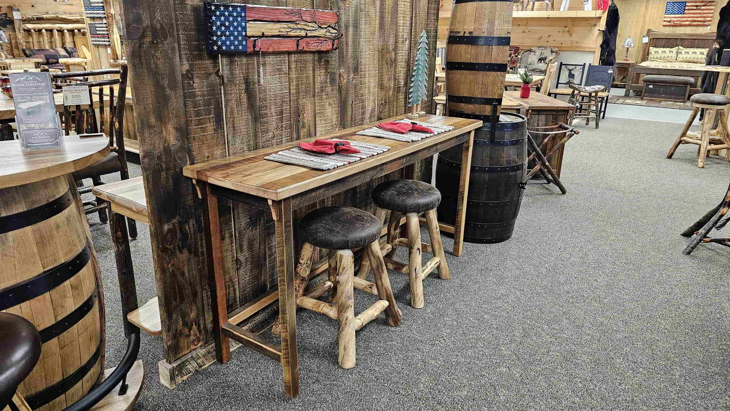 Barnwood Breakfast Bar — EZ Mountain Rustic Furniture