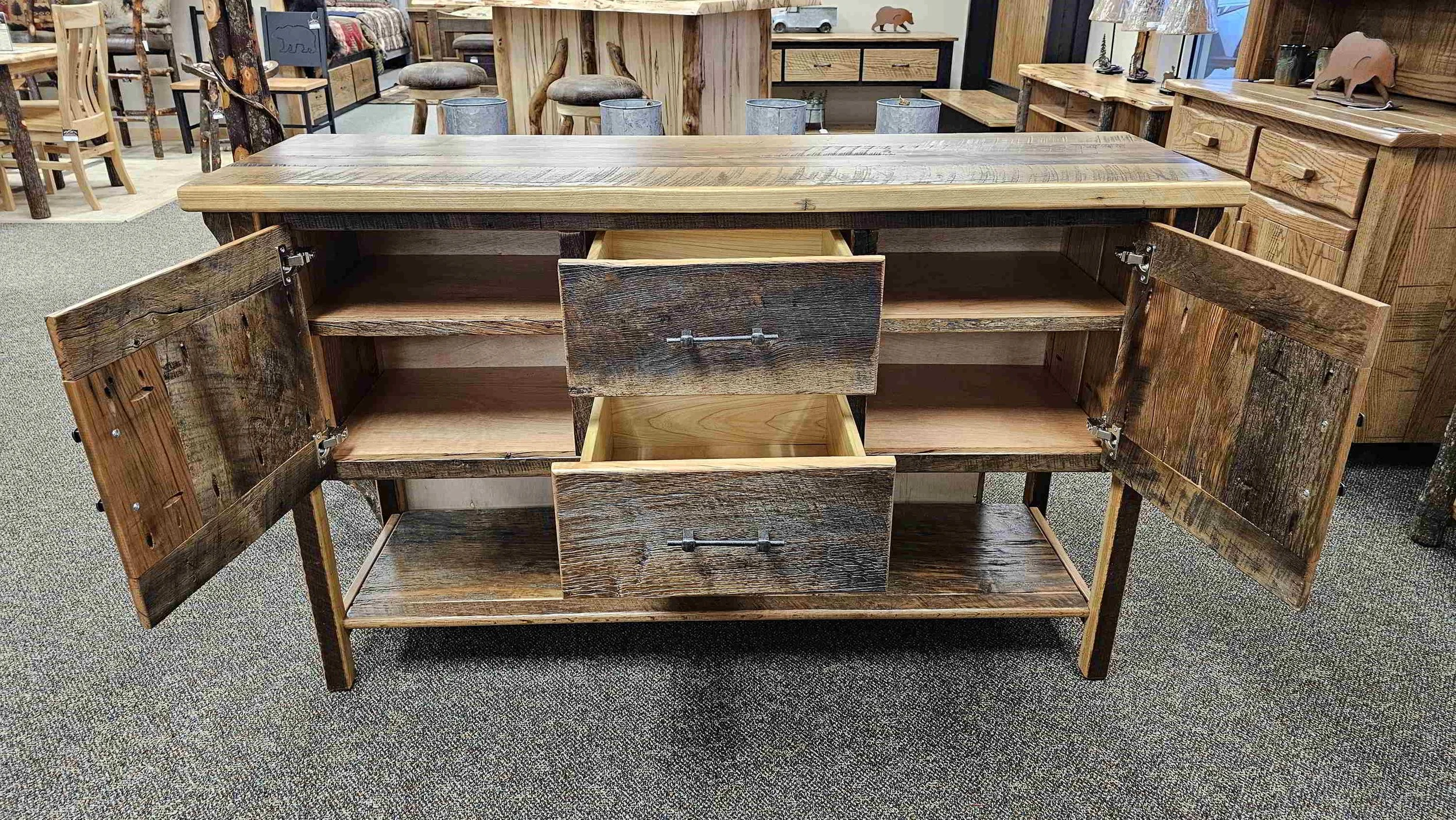 Barnwood Buffet Table — EZ Mountain Rustic Furniture