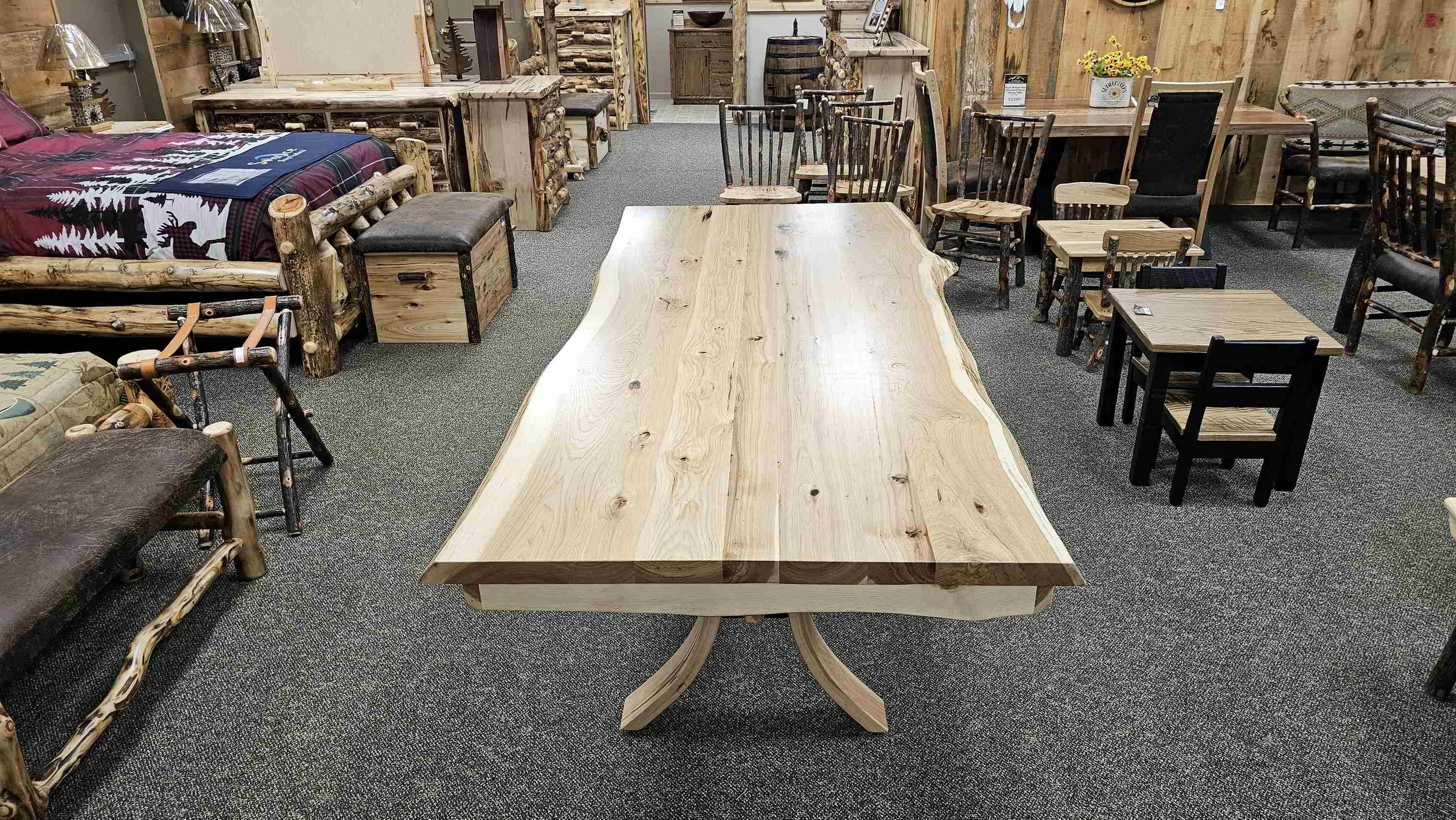 Live Edge Hickory Table at Wilma Breazeale blog