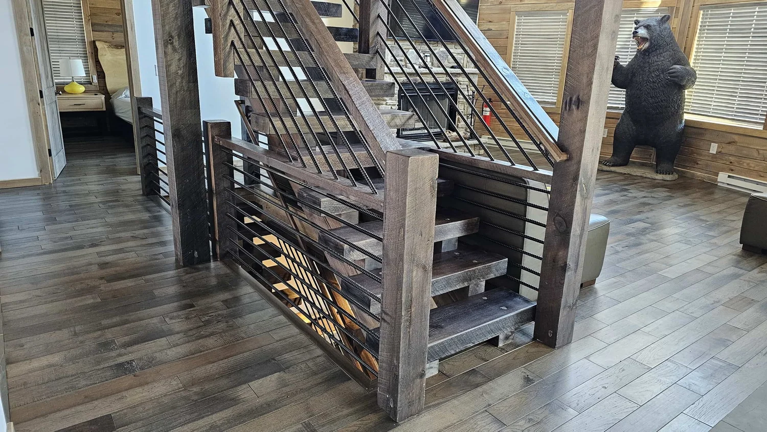 Rustic Log & Timber Railing — EZ Mountain Rustic Furniture